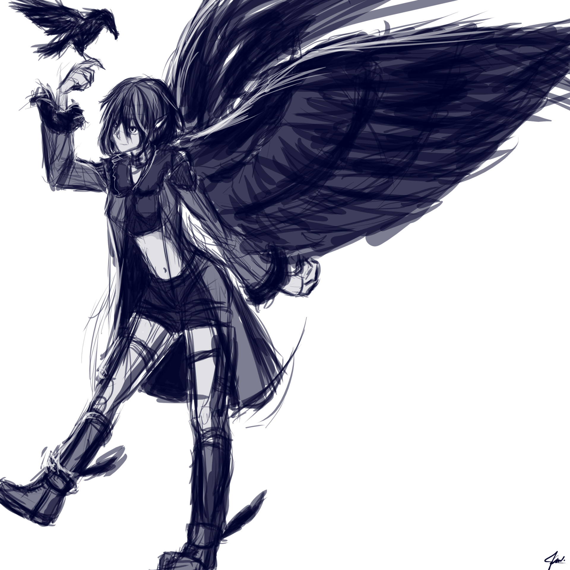 ArtStation - Munnin Raven 'sample sketchs