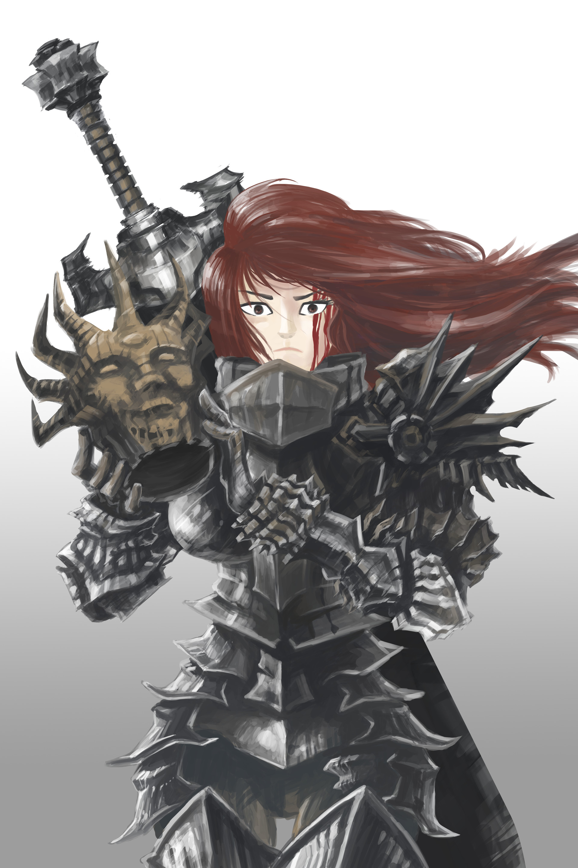 ArtStation - lady in red ️