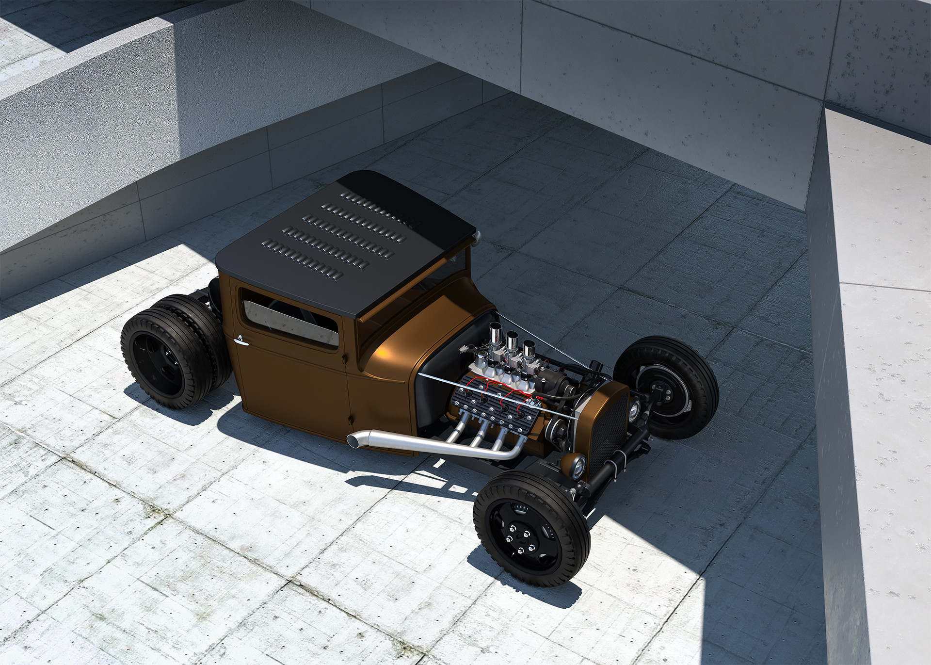 ArtStation - GAZ AA Soviet Truck "Polutorka" Rat Rod