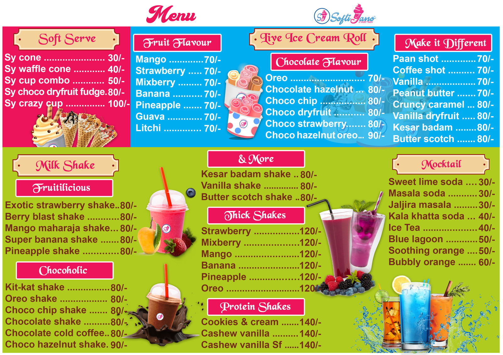 Sangeeta - Menu Designs