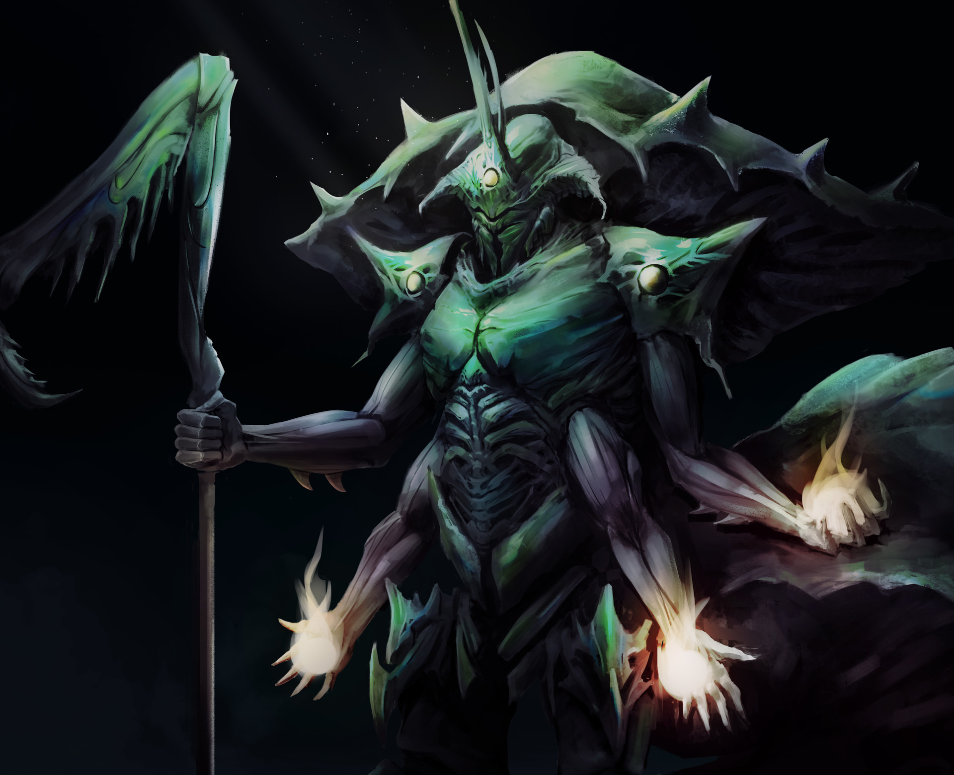 ArtStation - Emerald Insect Warrior
