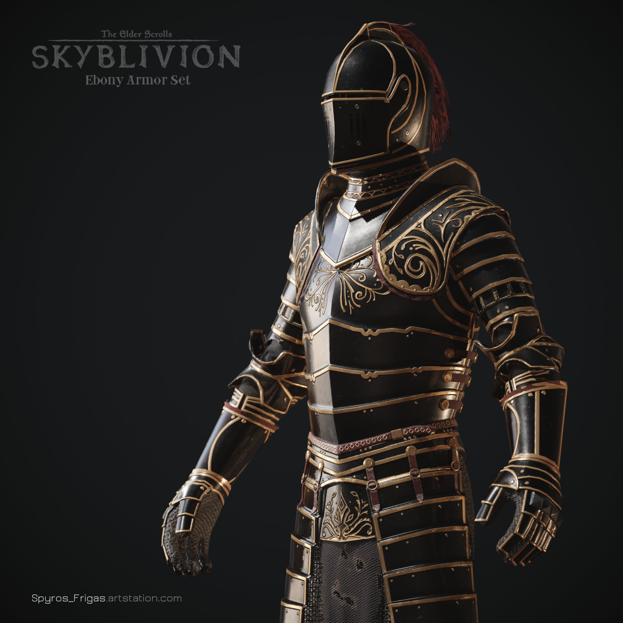 Spyros Frigas - Ebony Armor Set (final) - TES:Skyblivion