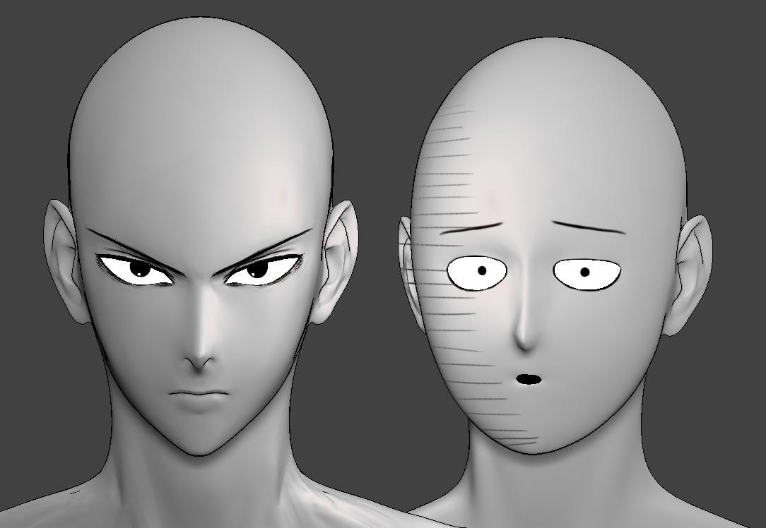 anime face reference 3d