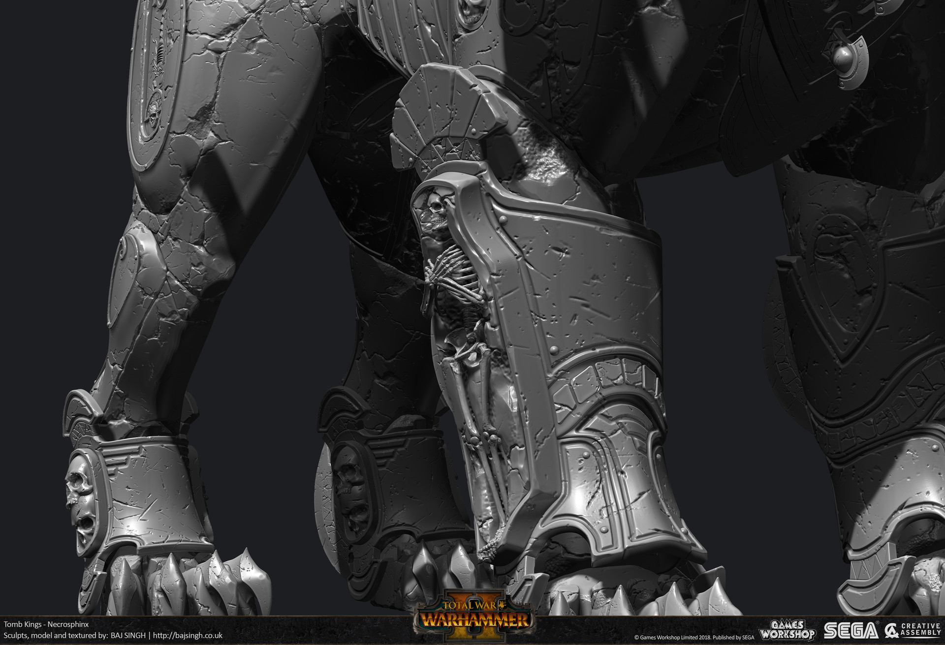 Art of Baj - "Necrosphinx": Total War: Warhammer 2 - Tomb Kings DLC.