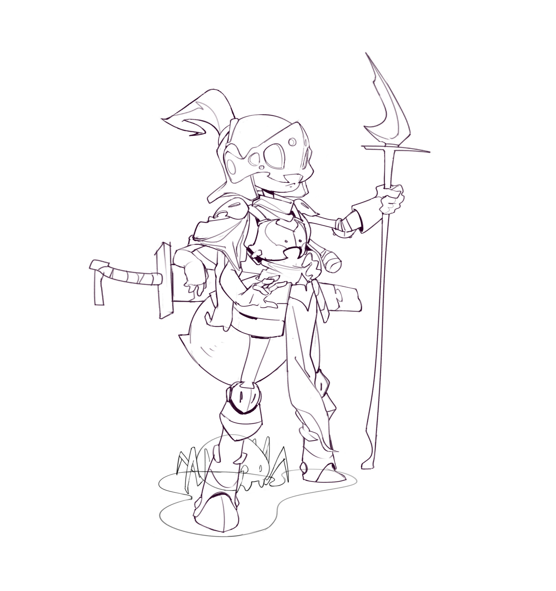 how to draw spider knight