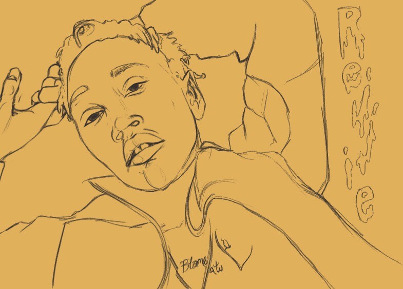 Ellie Mc Guinness - Painting of Rejjie Snow