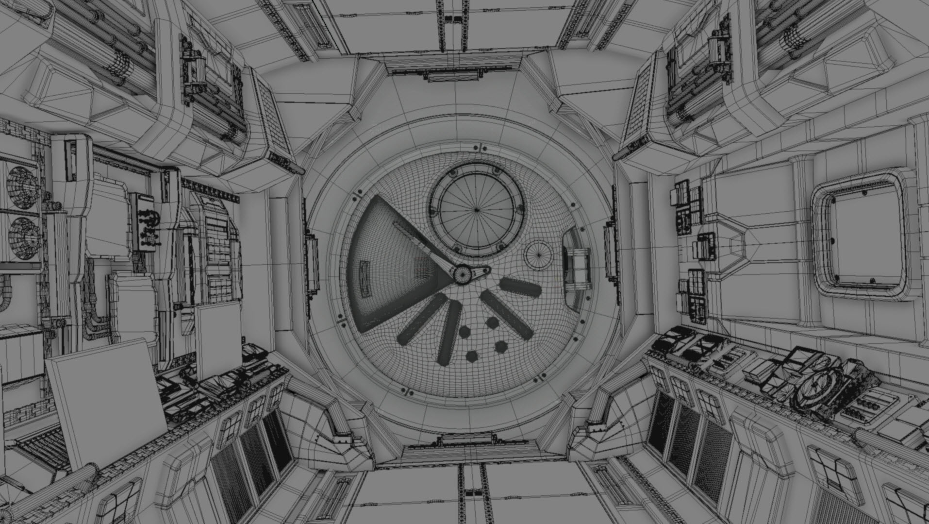 space ship interior drawing