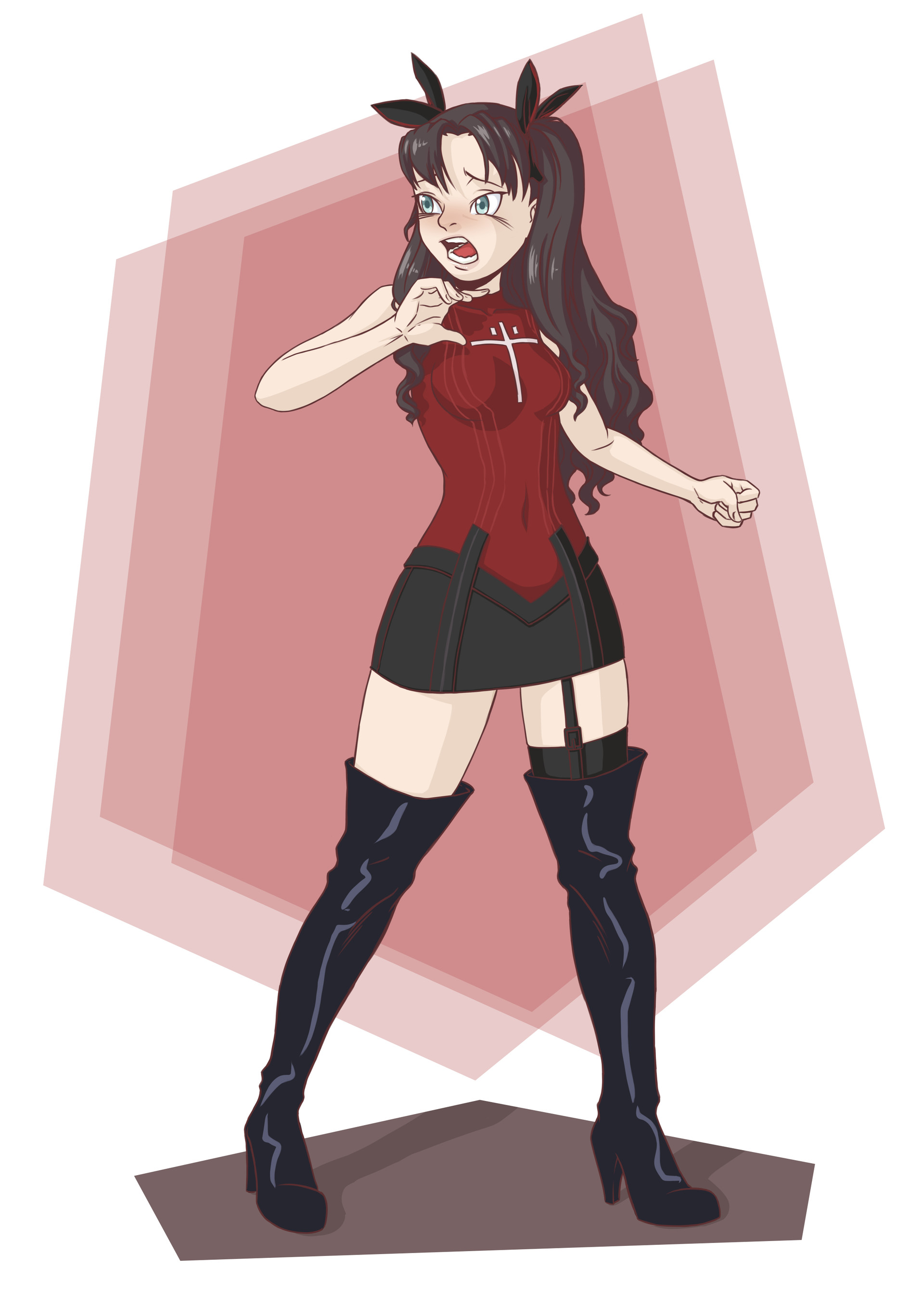 ArtStation - Rin Tohsaka Commission