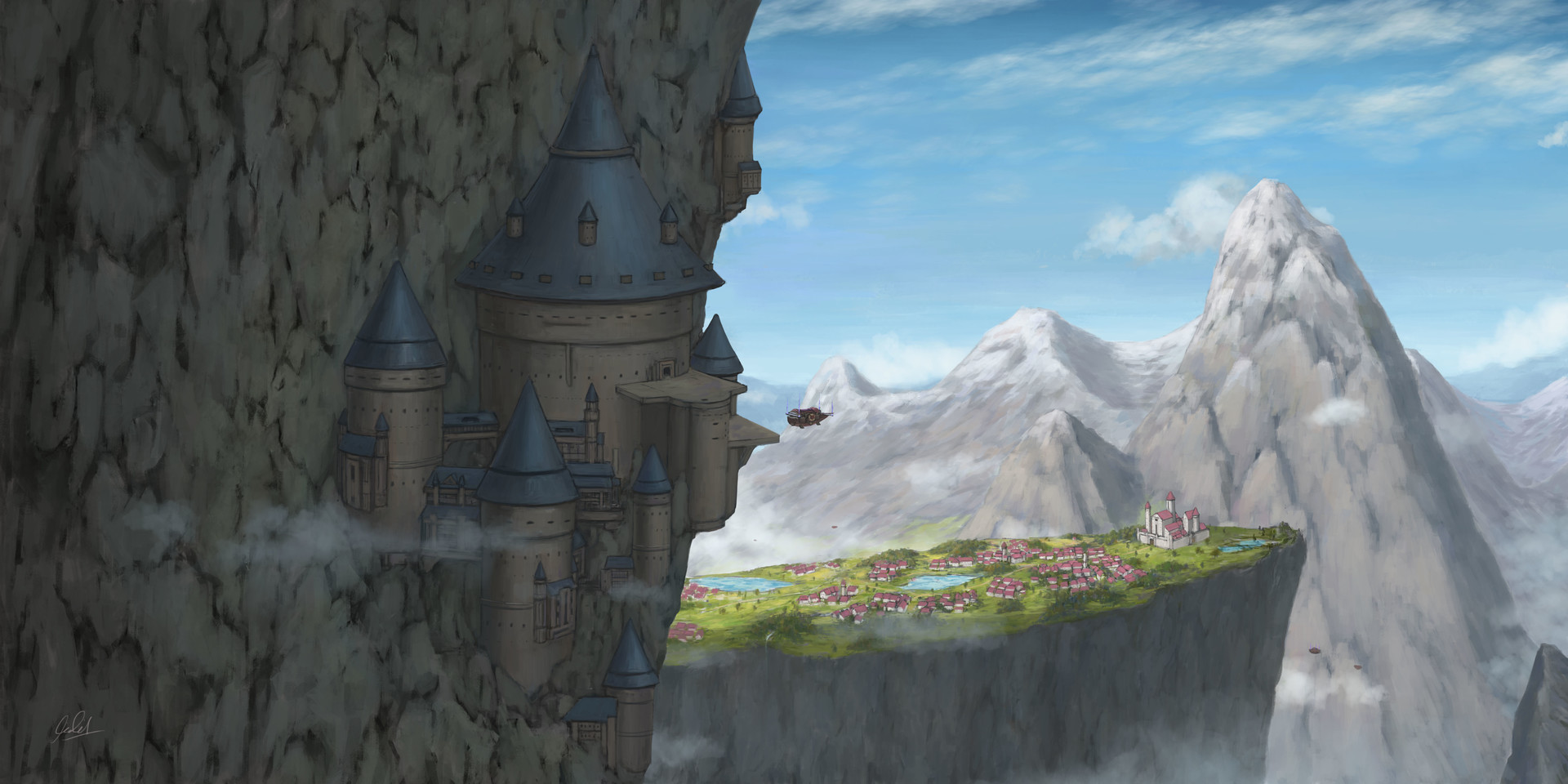 ArtStation - city of magic schools