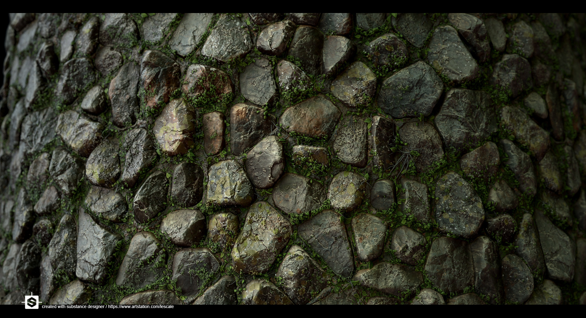 Mossy Cobblestone Wall