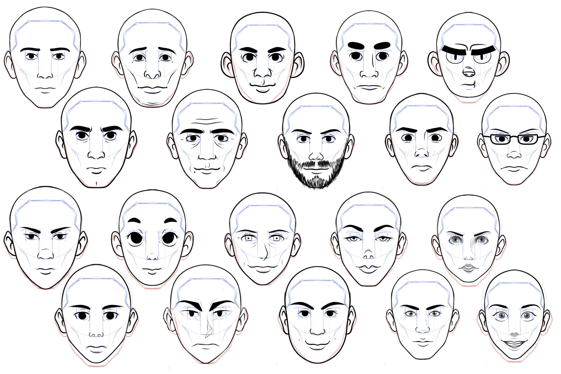 ArtStation - 20 Random Faces