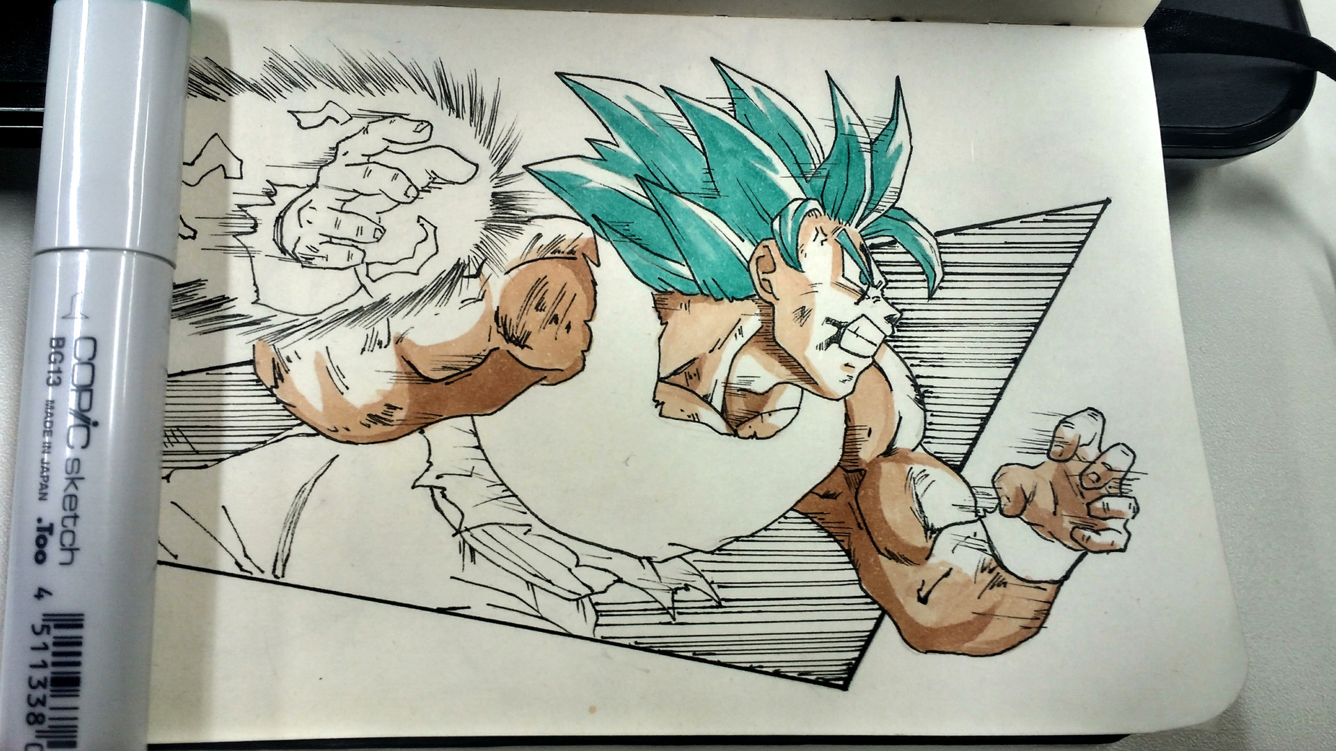 how to draw goku ssgss