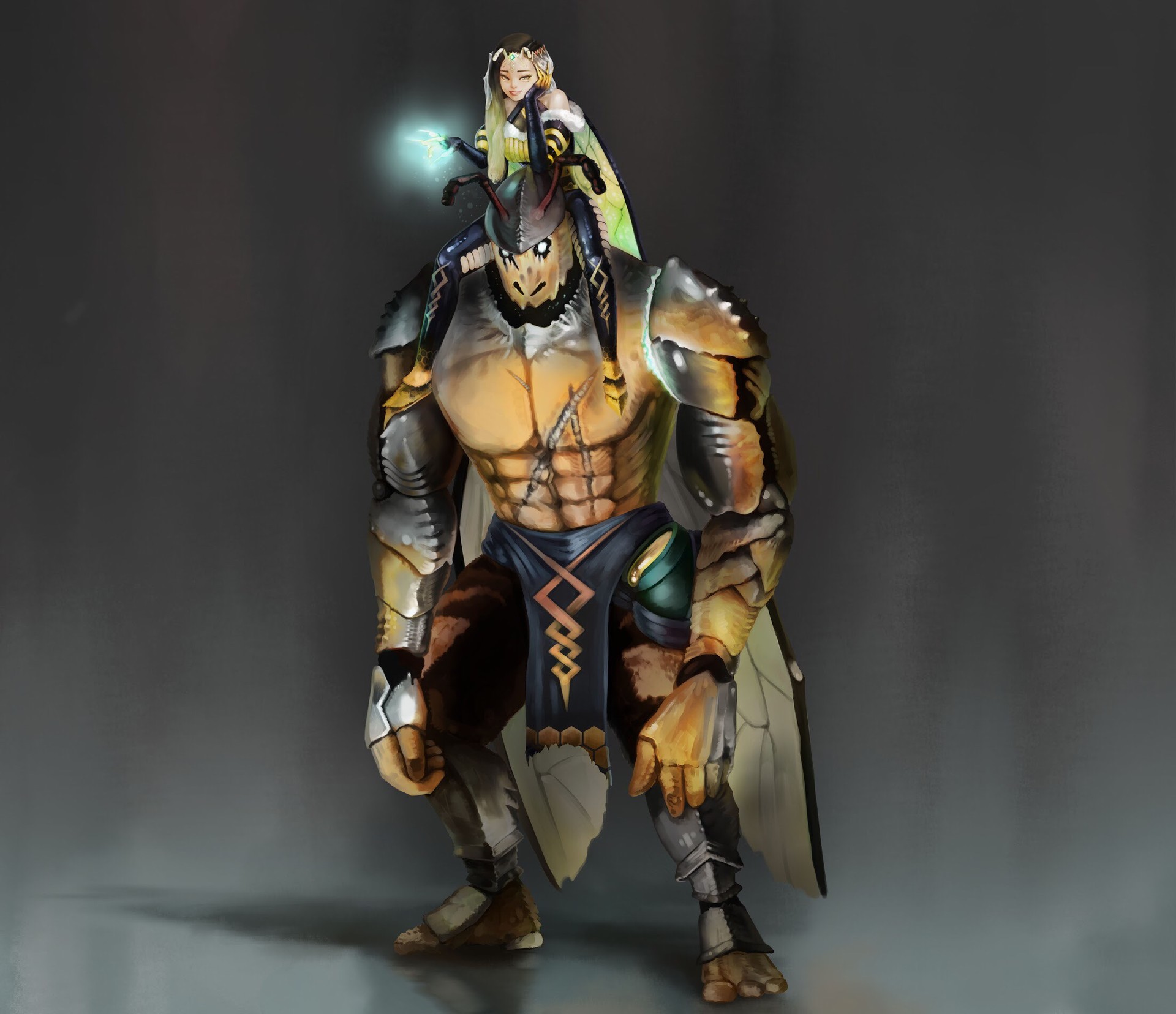 ArtStation - Queen bee & worker