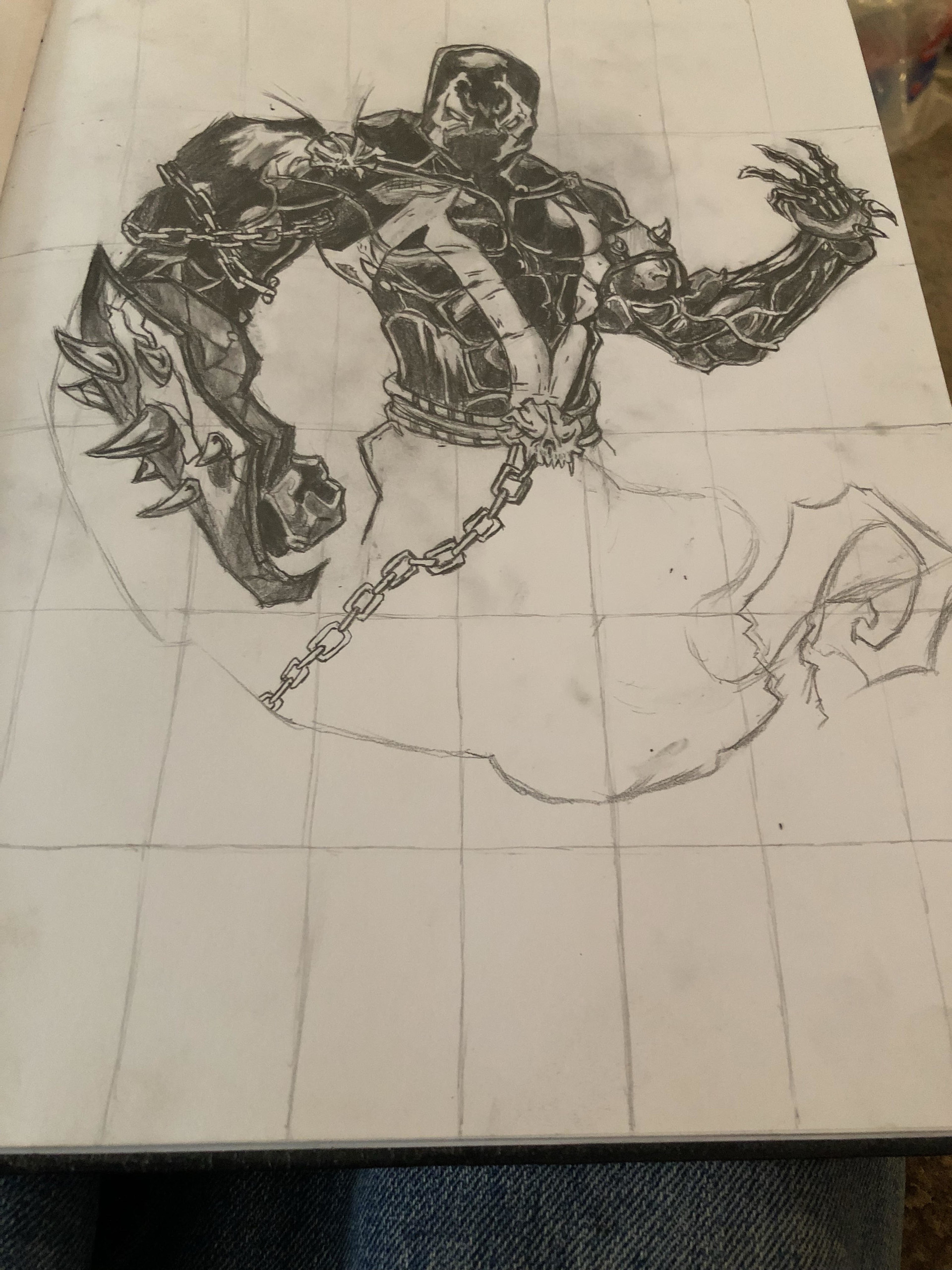 spawn full body drawing