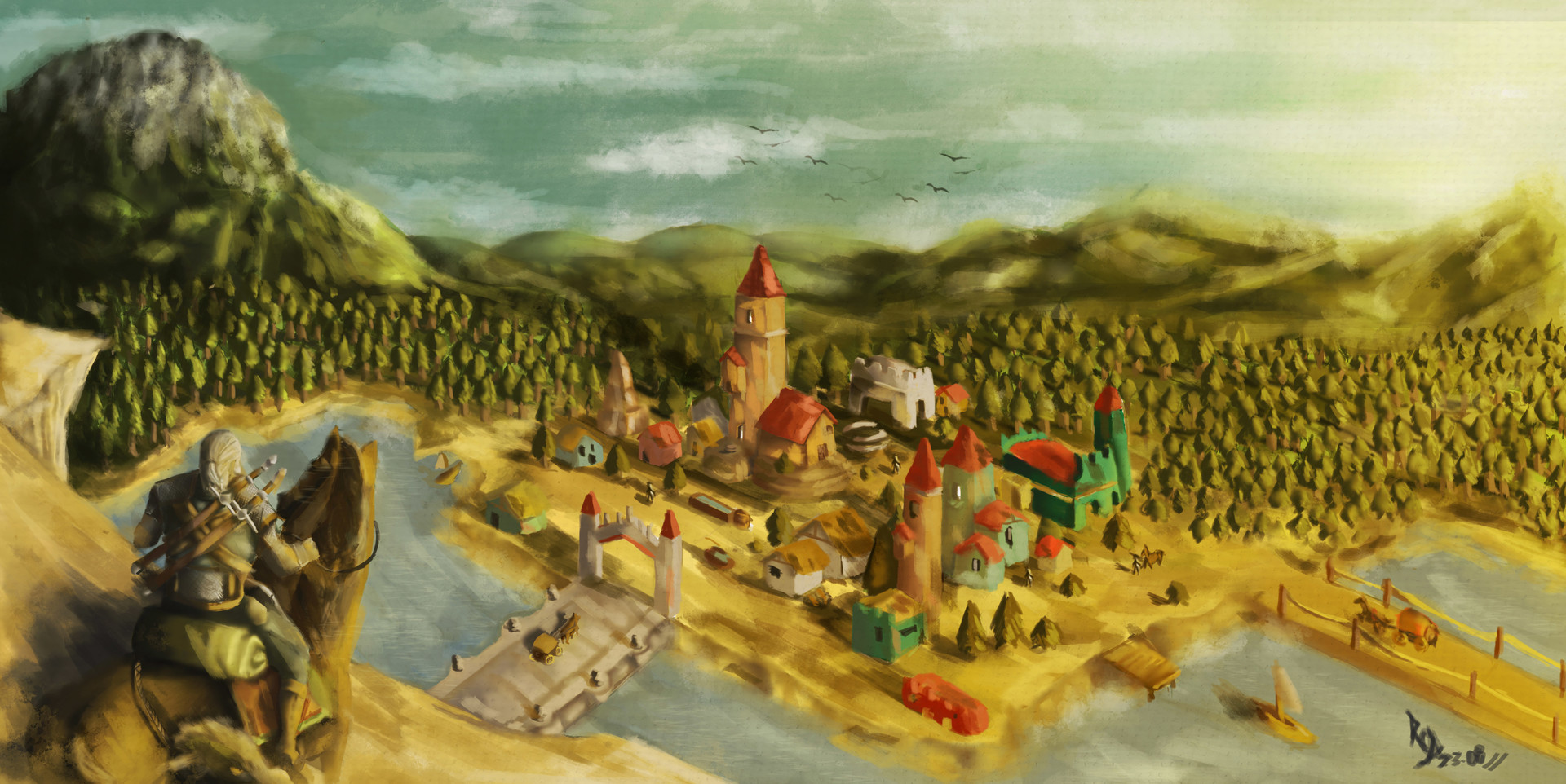 ArtStation - Witcher 3 Painting