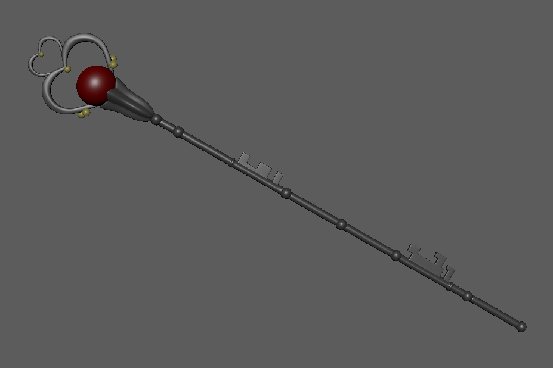 ArtStation - Sailor Pluto Key Staff - Garnet Rod