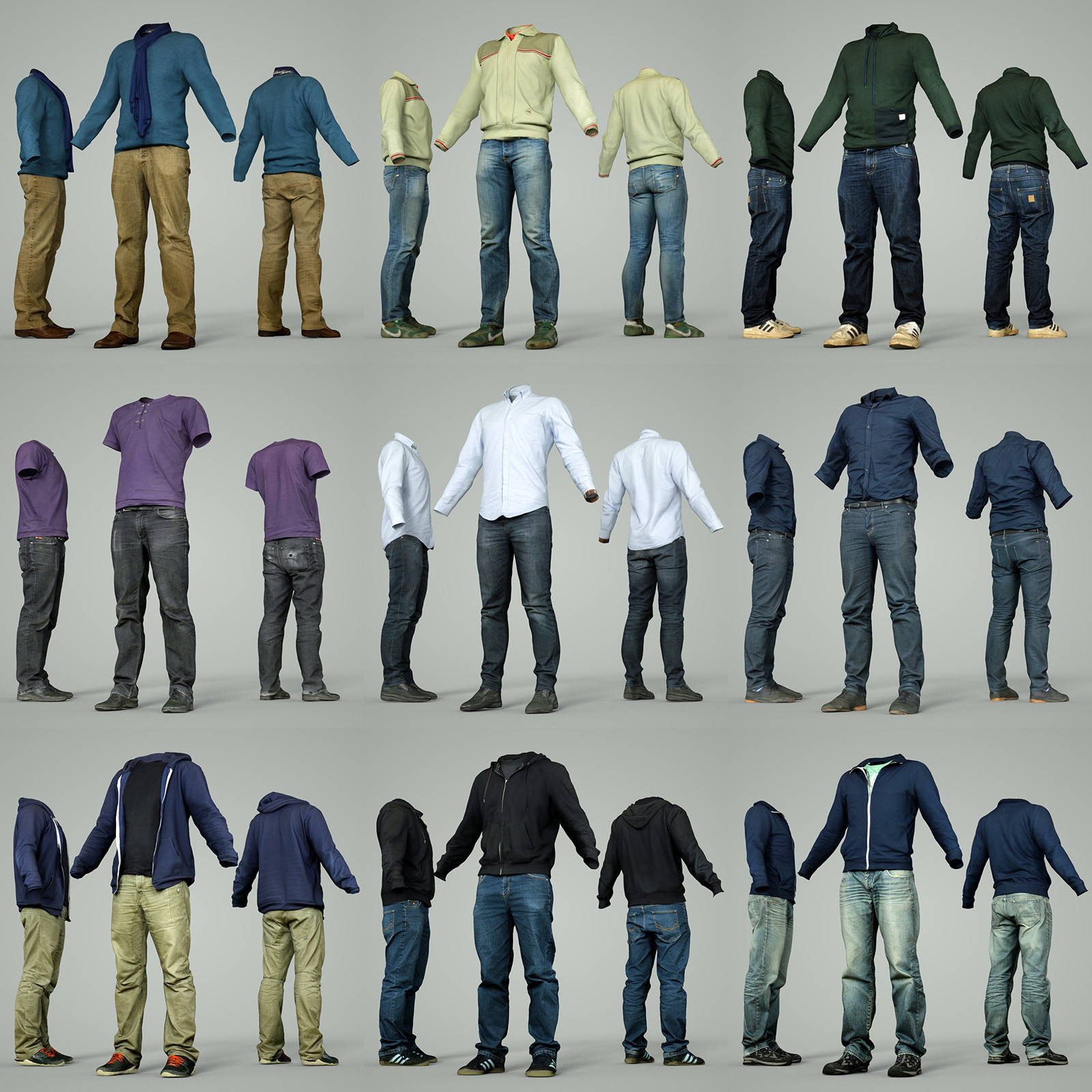 ArtStation - Male Clothing Collection V2 (9 items)