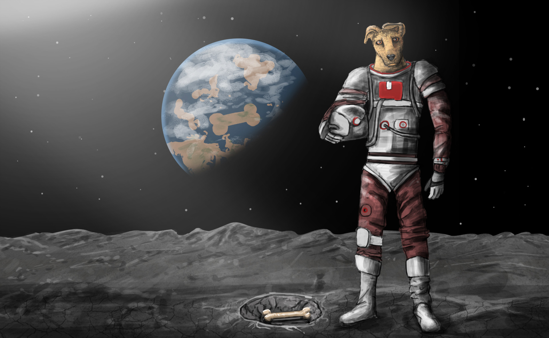 ArtStation - Dog in Space