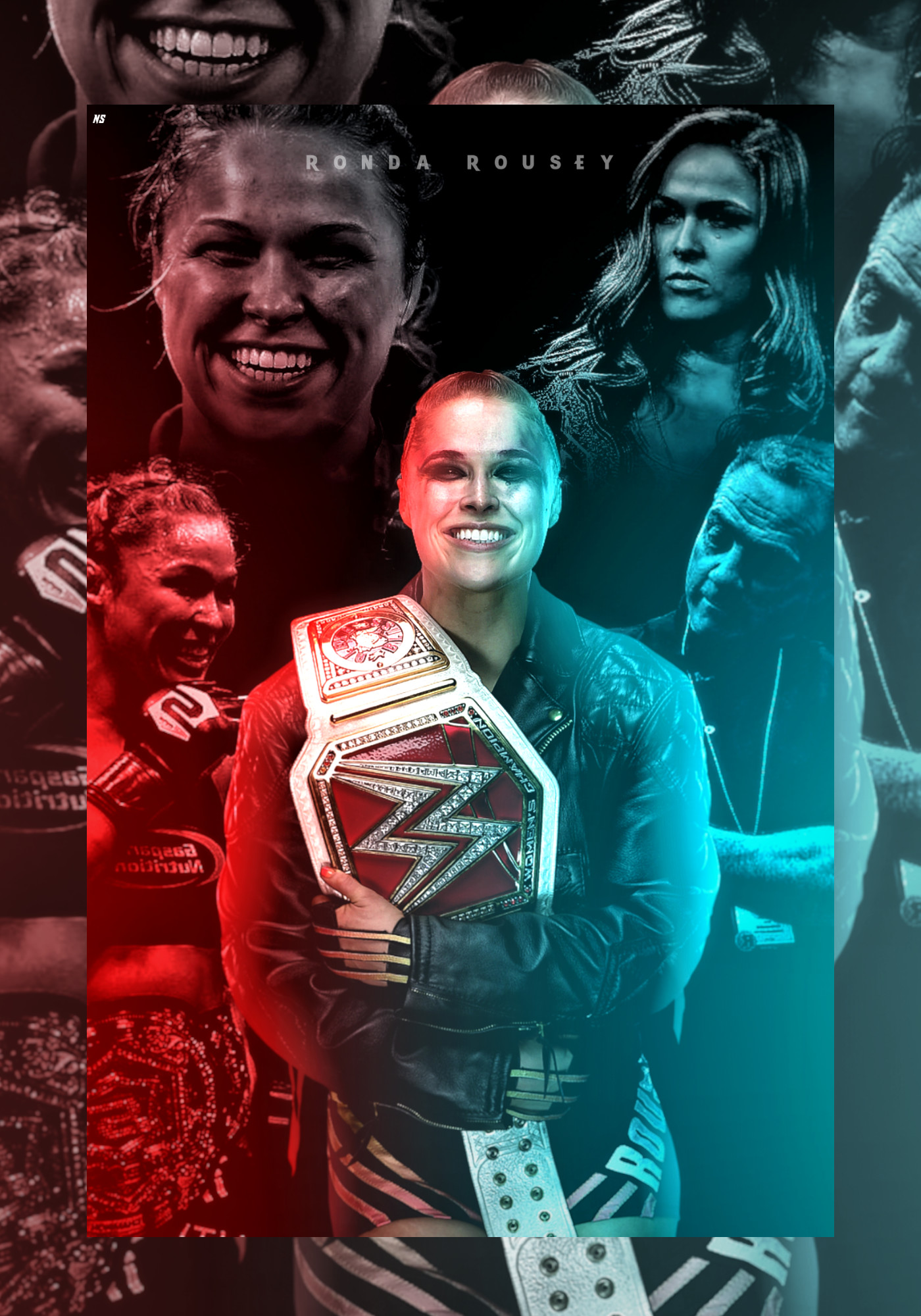 ArtStation - Ronda Rousey Tribute Poster(wwe,ufc etc)