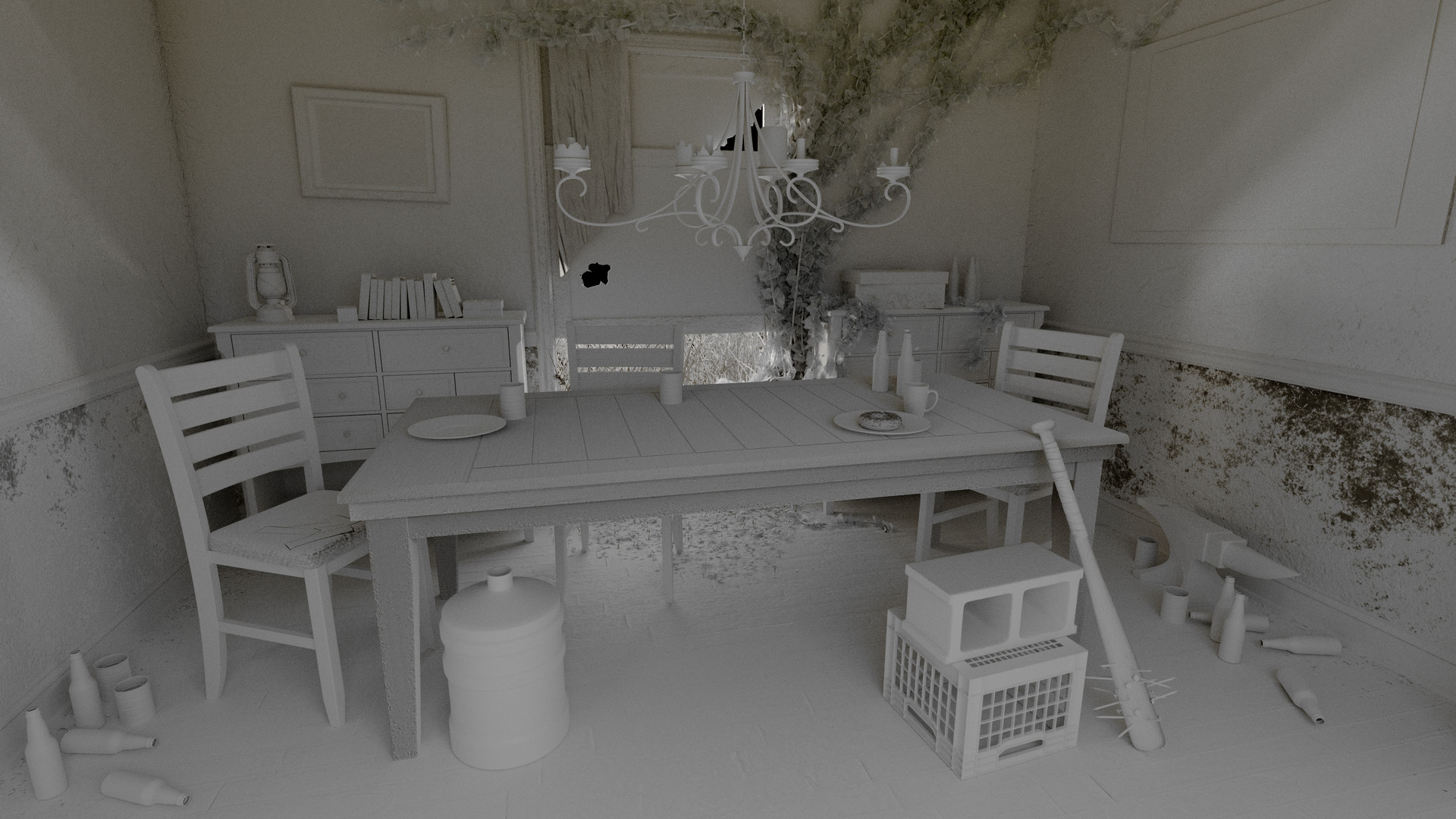 Joe Guenther - Post-Apocalyptic Dining Room inspired by The Last of Us