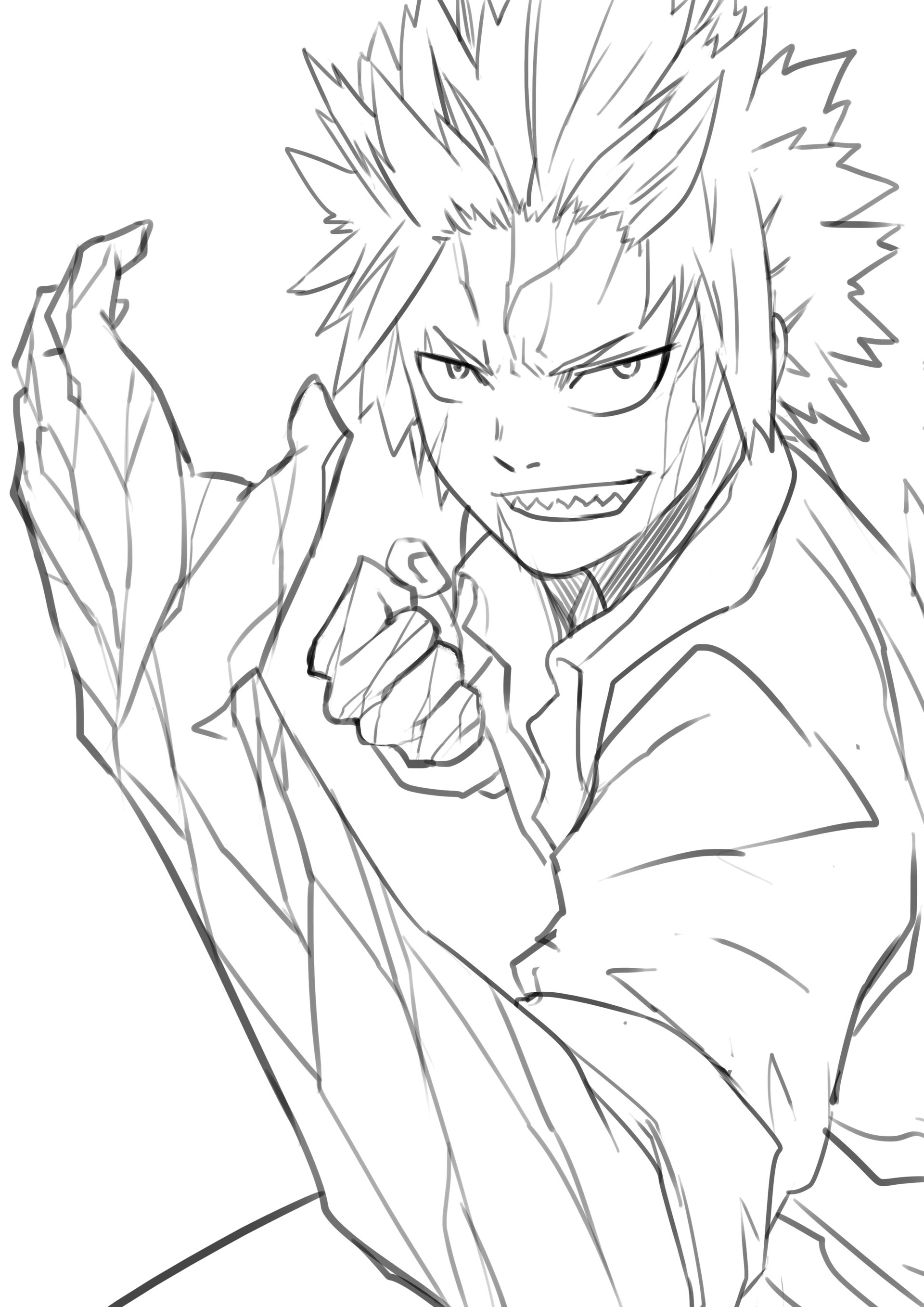 kirishima coloring pages