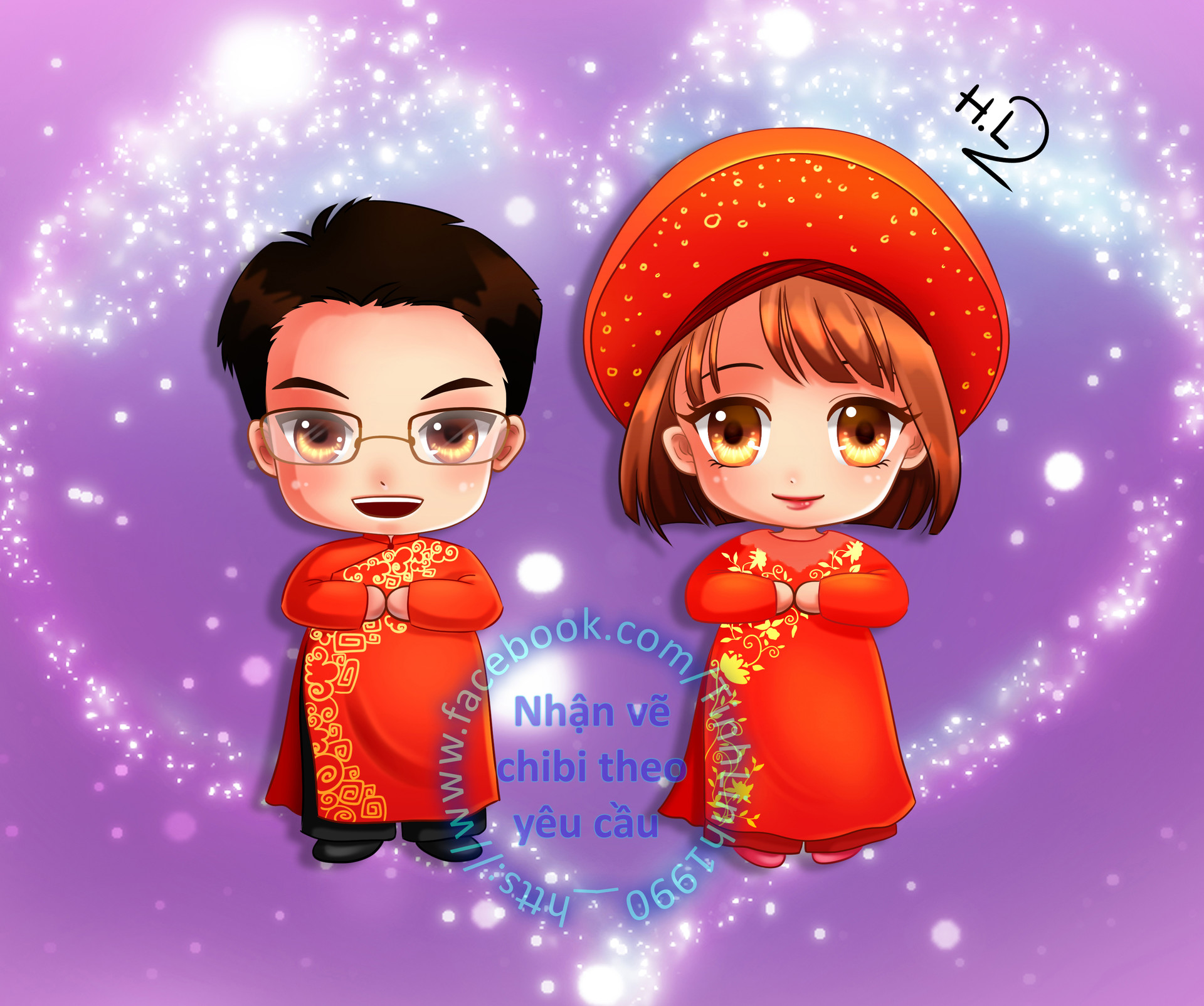 ArtStation - Chibi couple (commission 28-11-17)