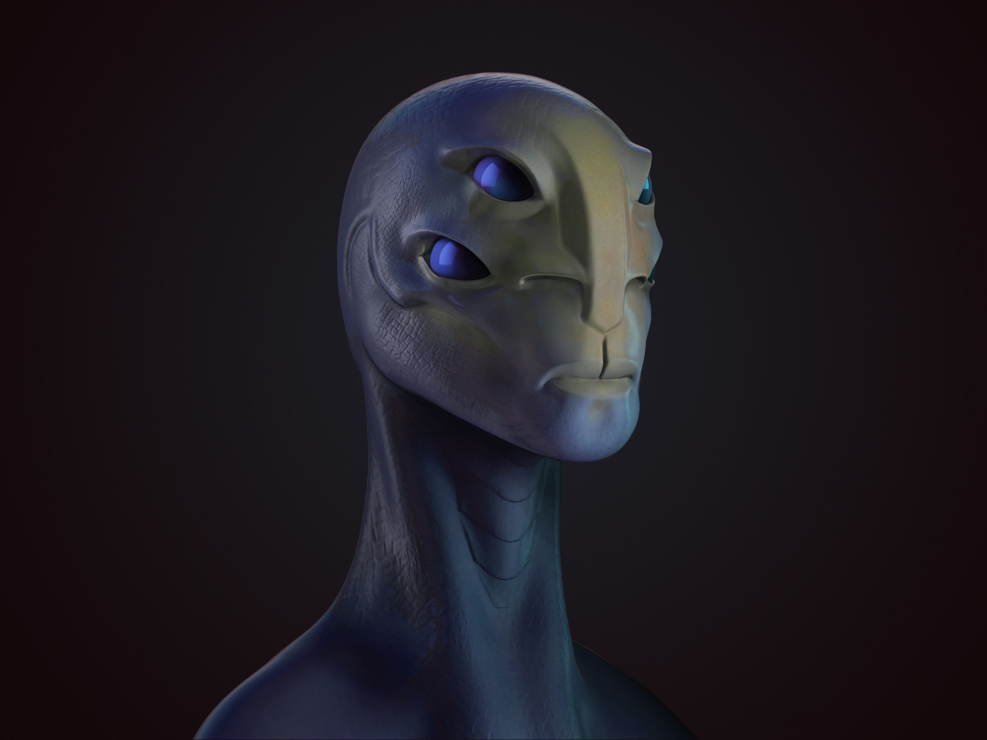 ArtStation - Purple Alien