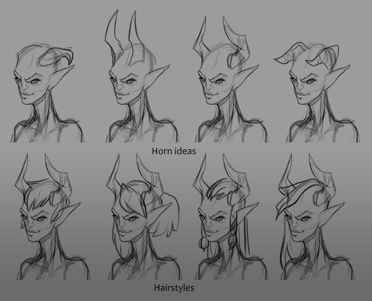 demon face concept art