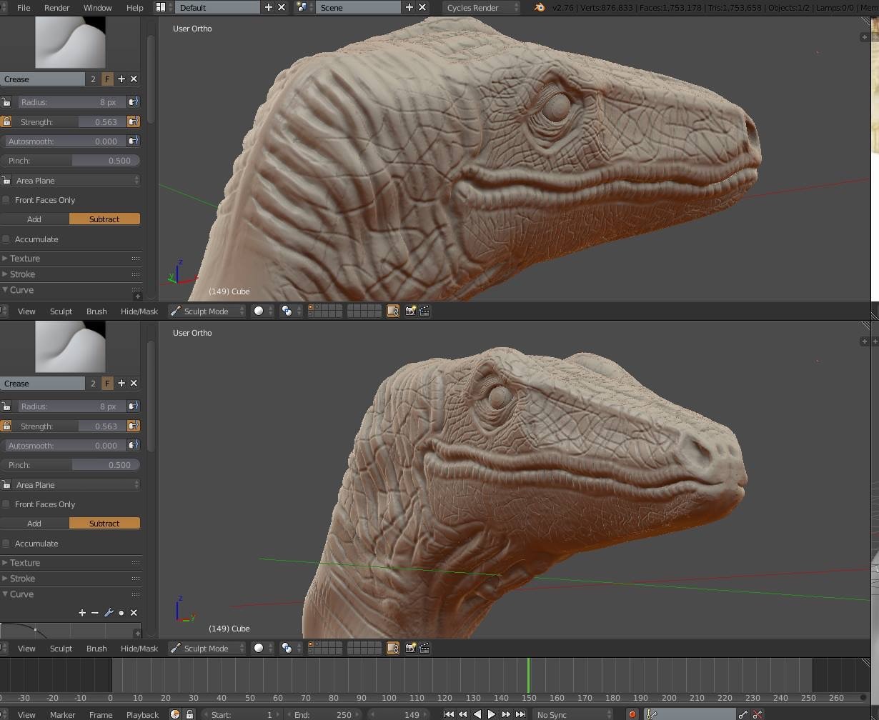 ArtStation - Raptor Head Sculpt