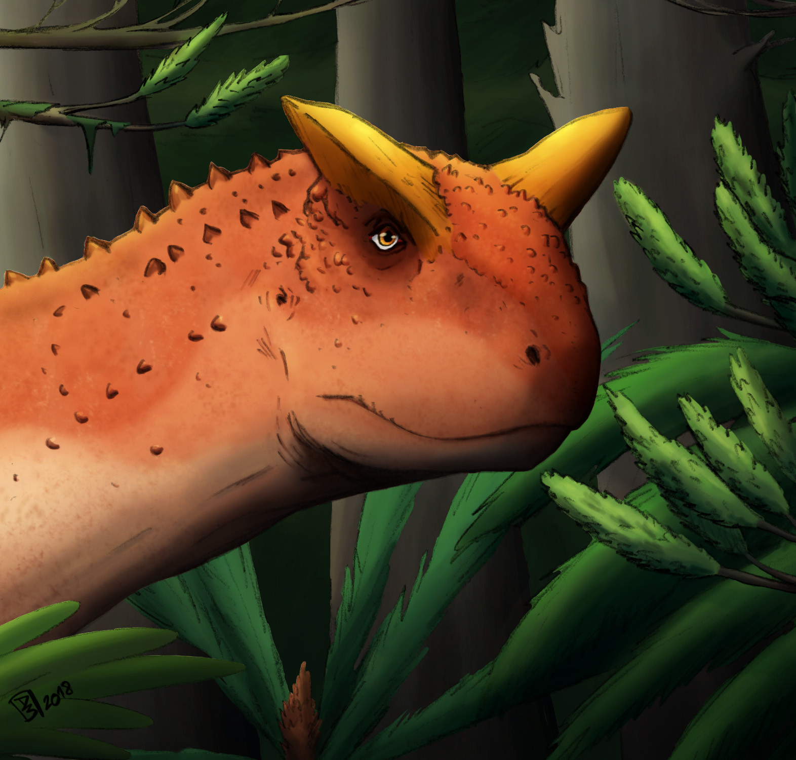 ArtStation - Carnotaurus portrait