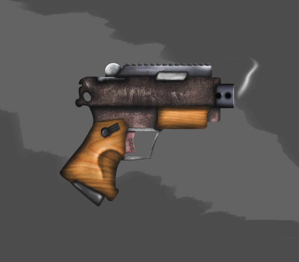 ArtStation - Concept of pistol in apocalypse