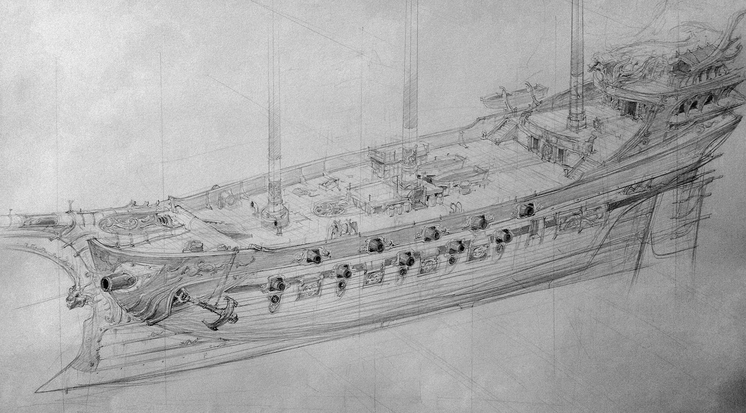ArtStation - Ship_sketch
