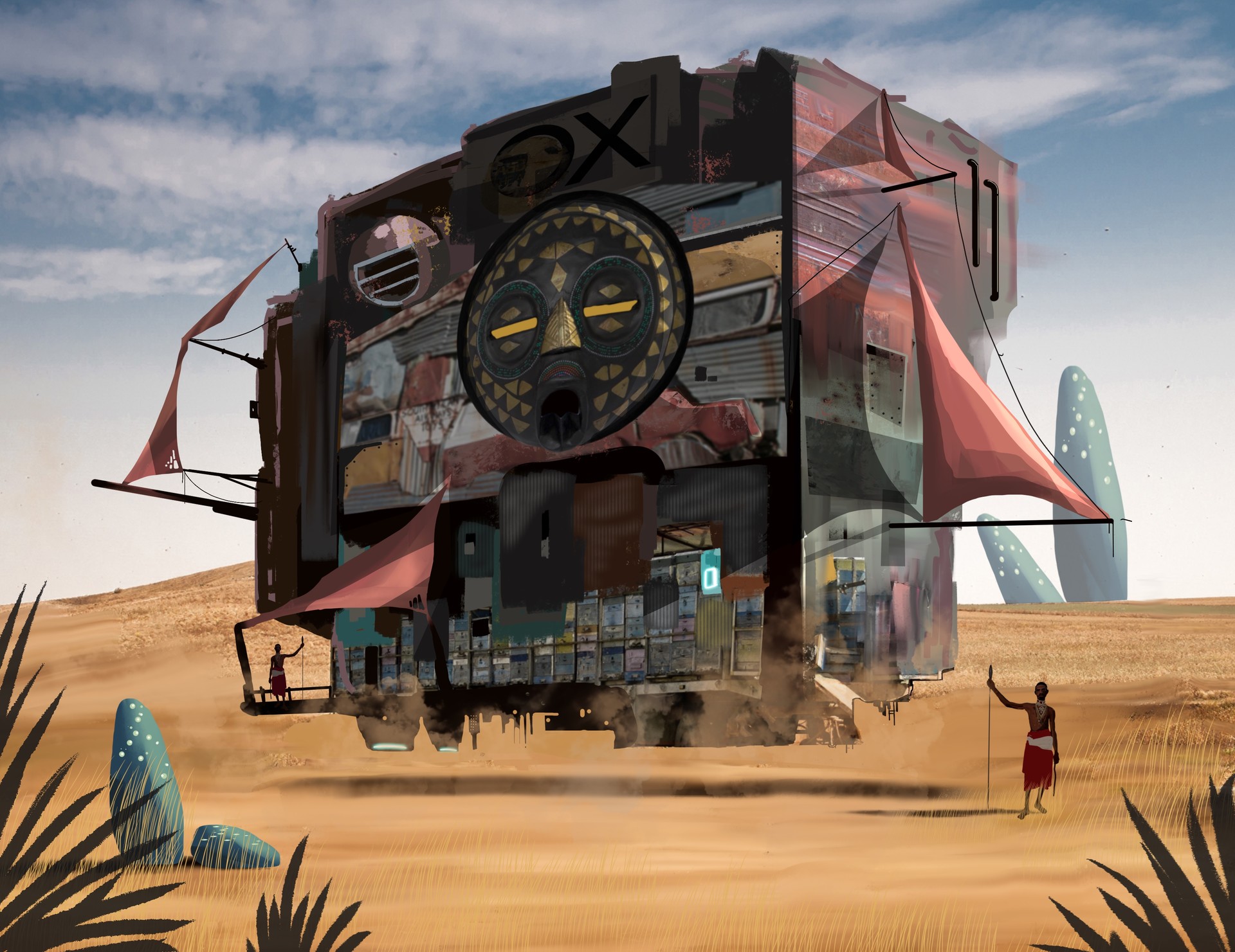 ArtStation - African cyberpunk concept art