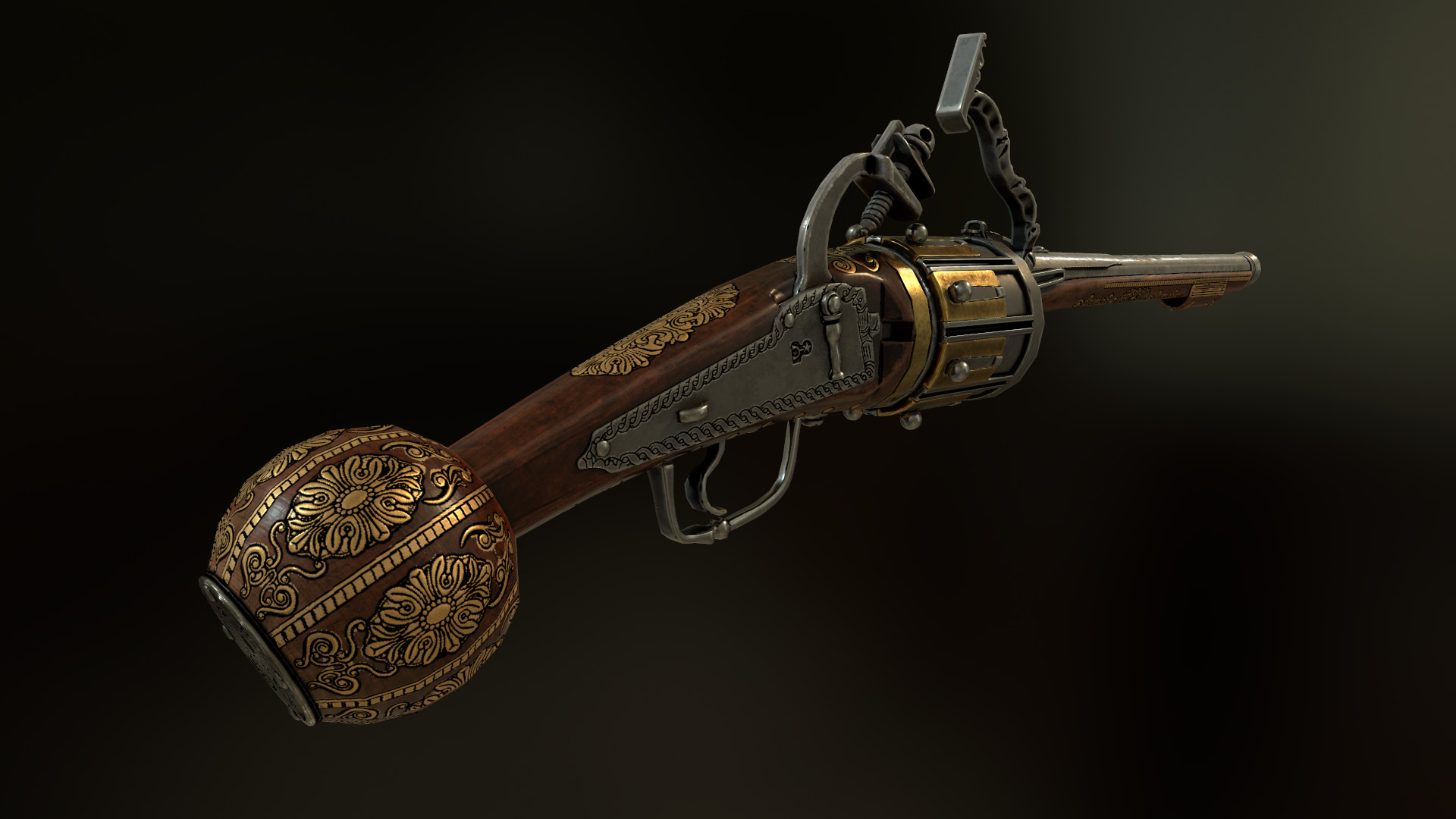 Denis Gricuk - 3D Model. Revolver - 1597