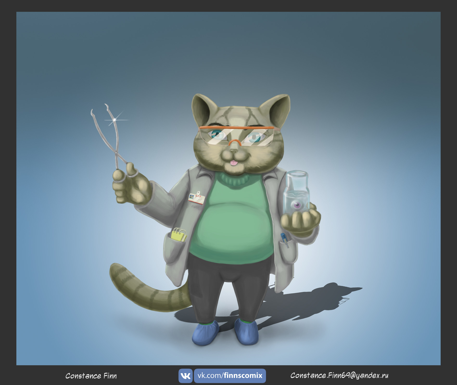 ArtStation - The Scientist cat