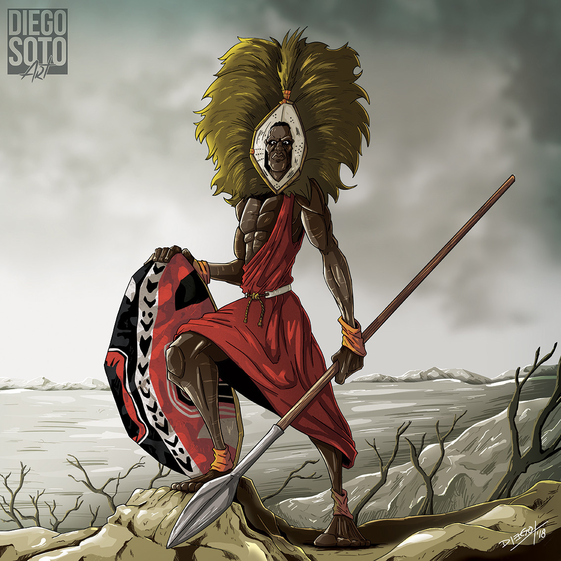 ArtStation - MAASAI WARRIOR