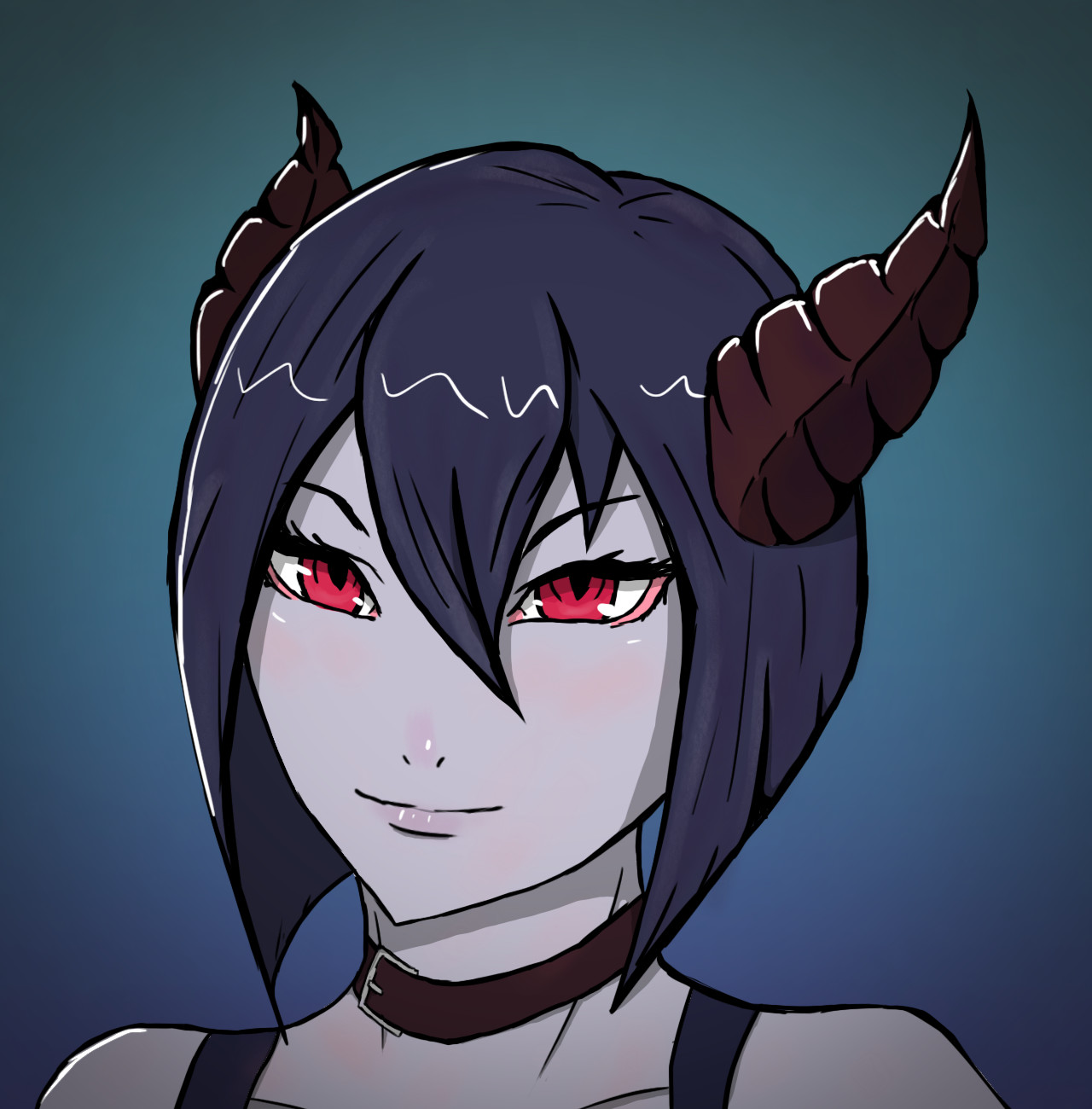 how to draw anime demon girl