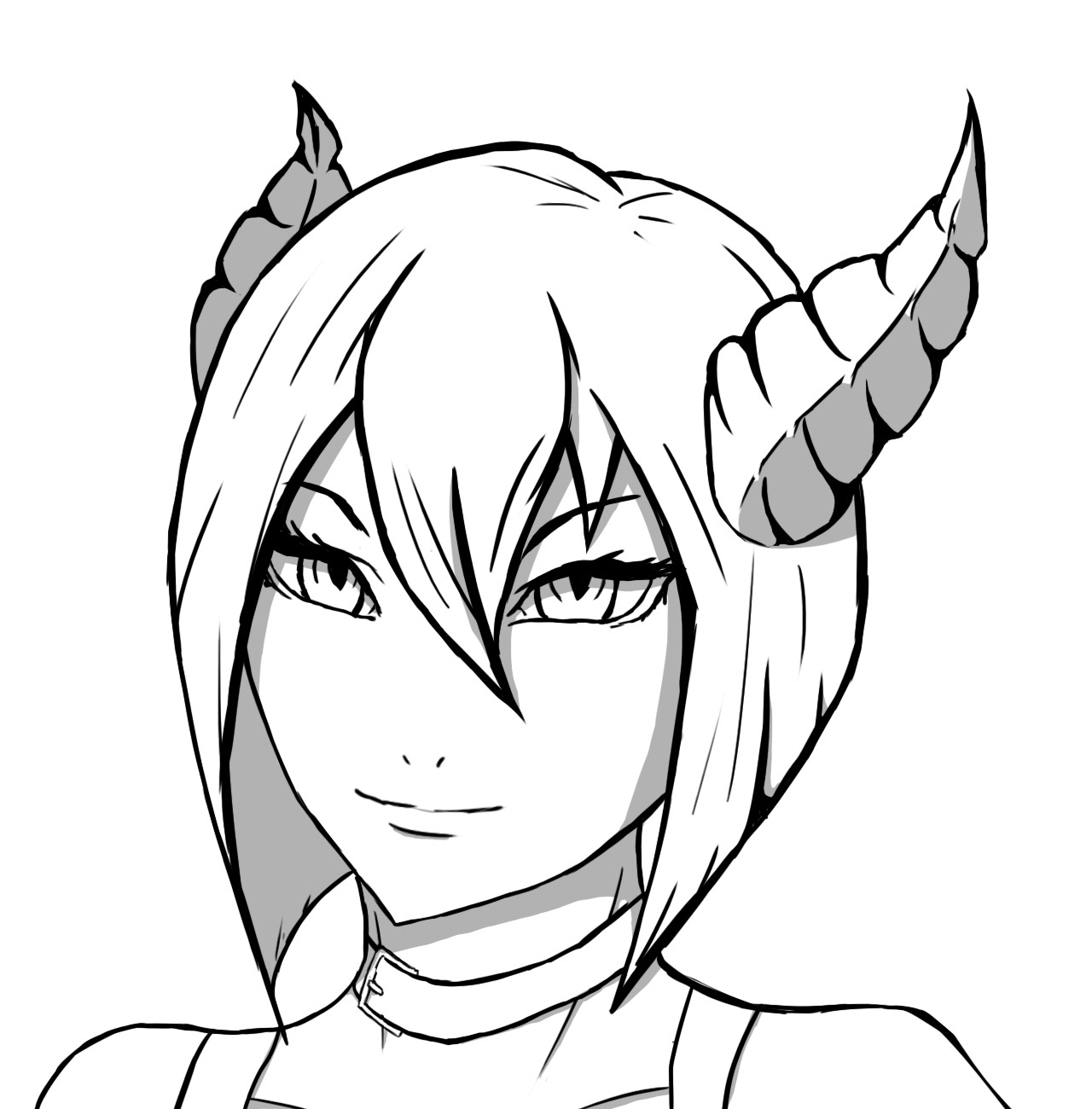 how to draw a demon girl