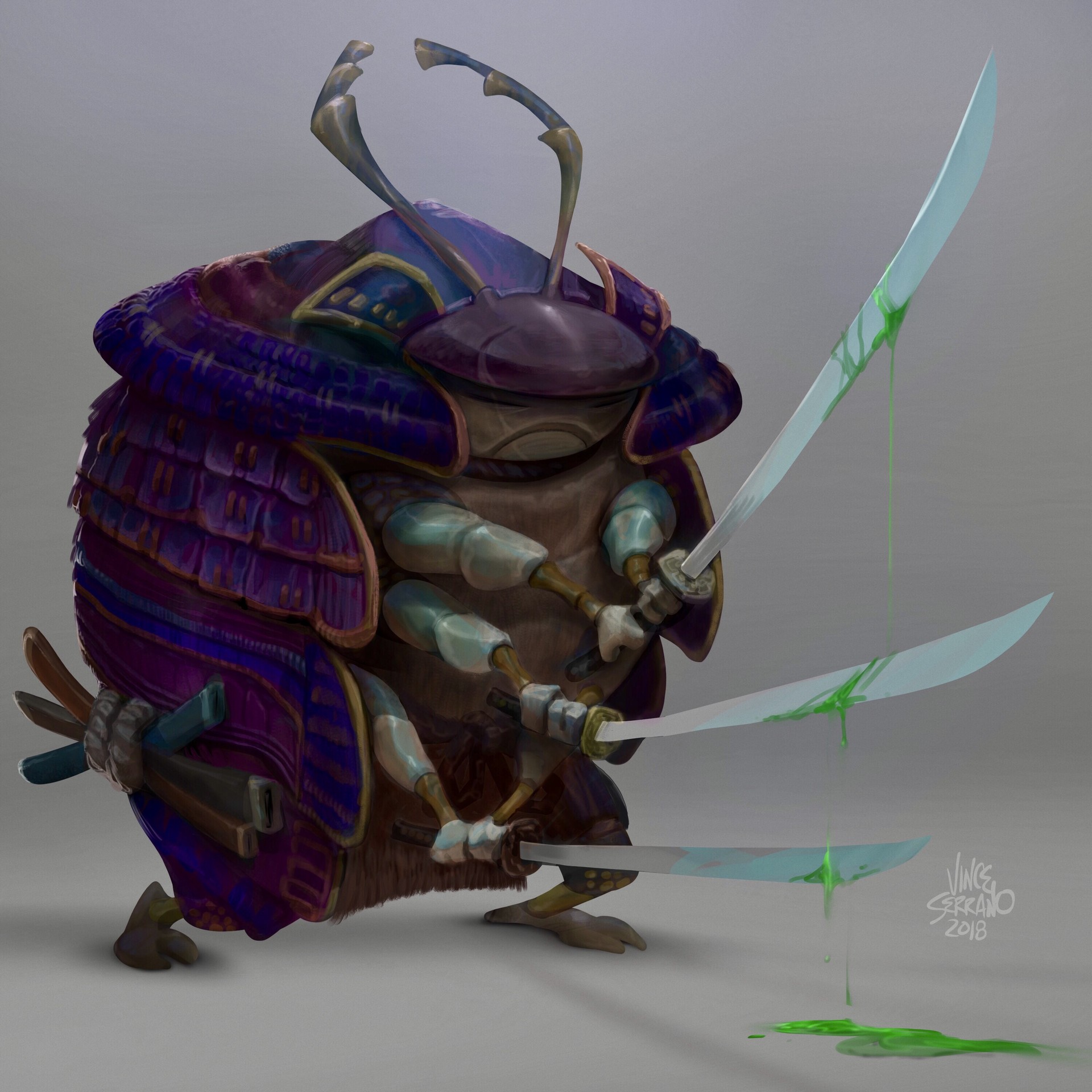 ArtStation - Pill Bug Samurai