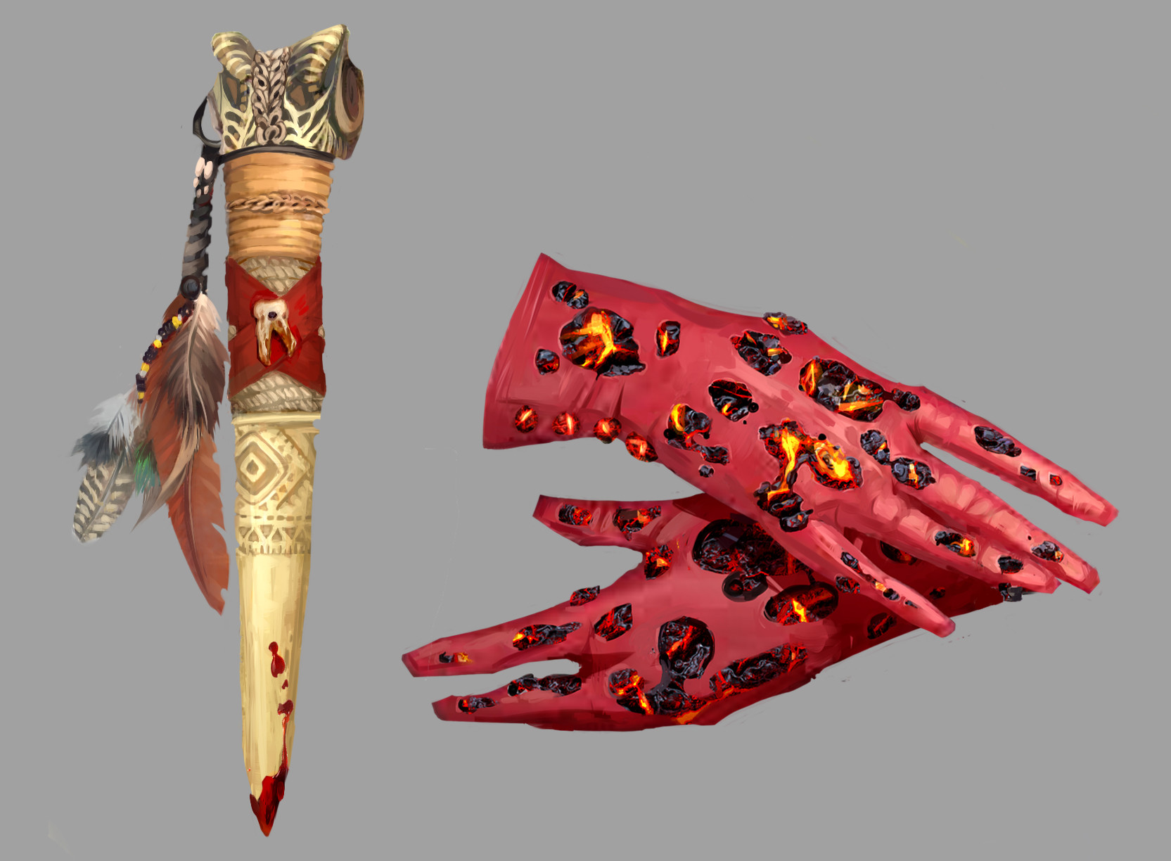 ArtStation - dagger and gloves