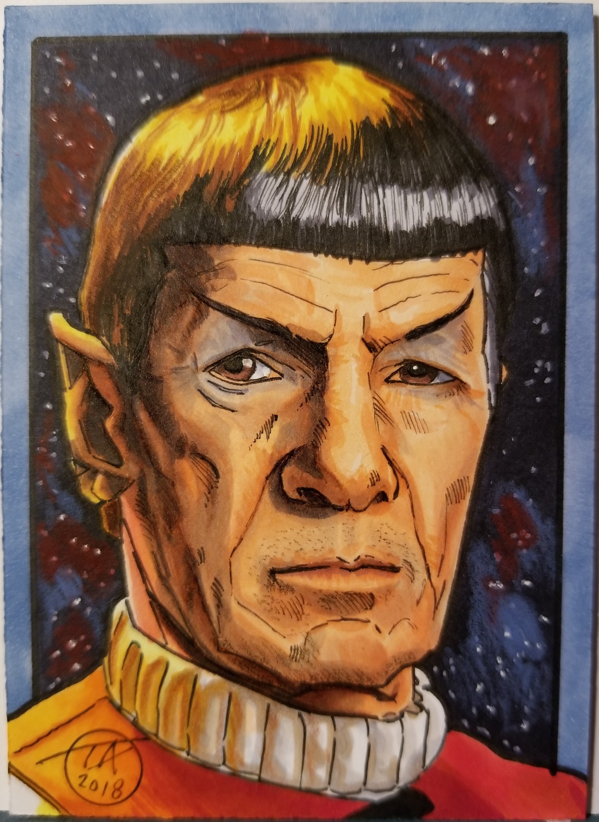 ArtStation - Star Trek Captain Spock Sketch Card