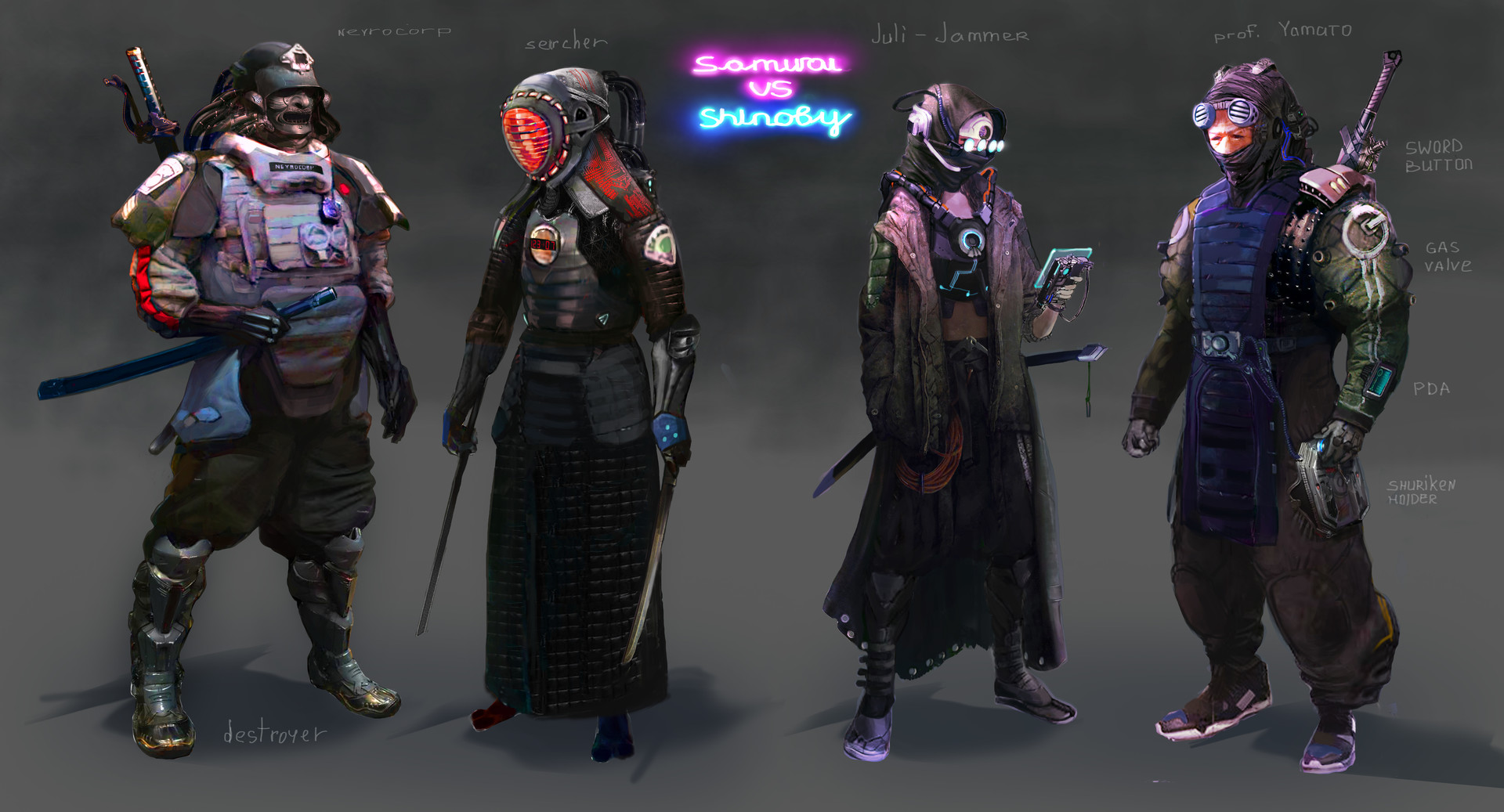 ArtStation - Samurai vs shinobi