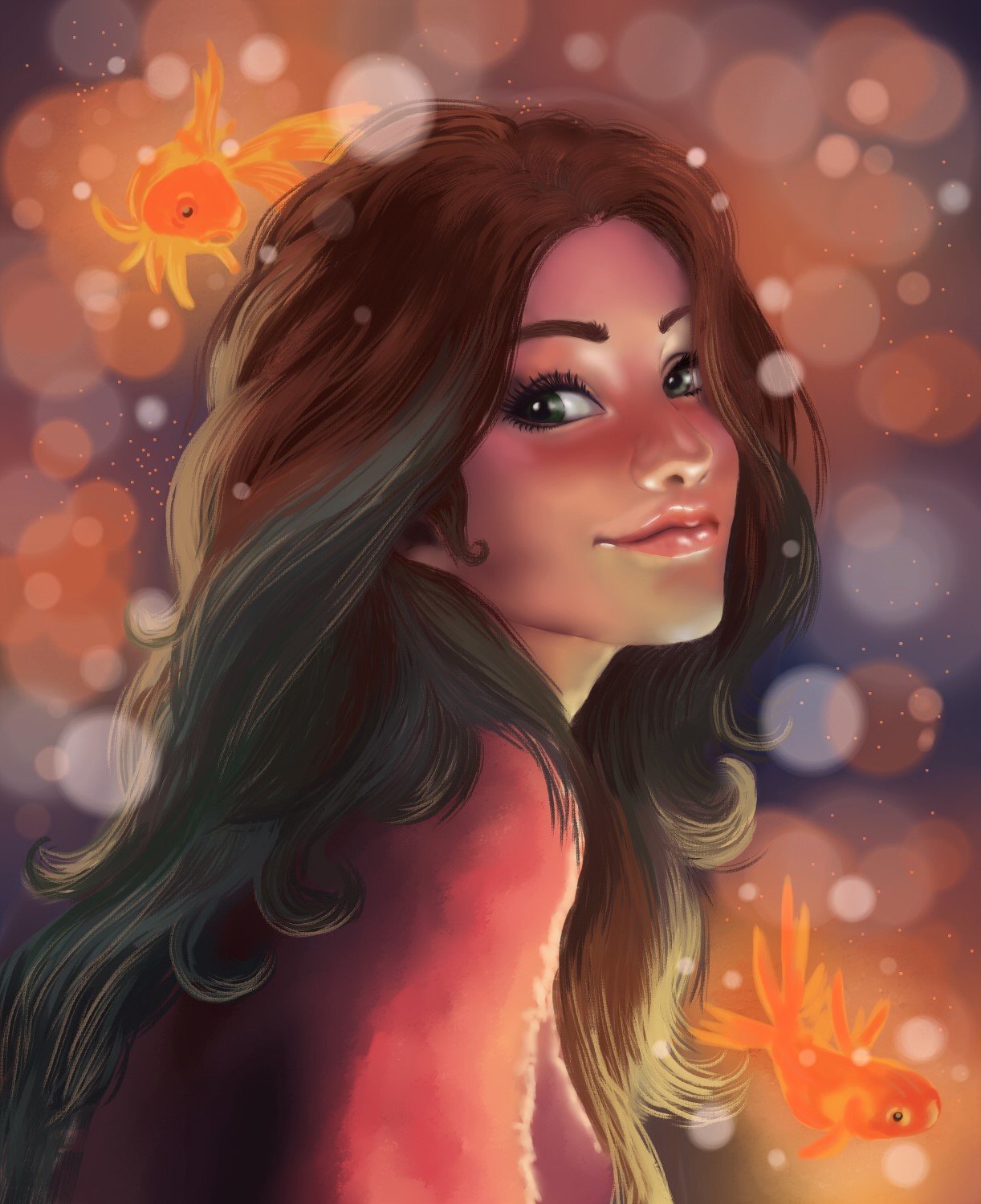 ArtStation - Girl and fish