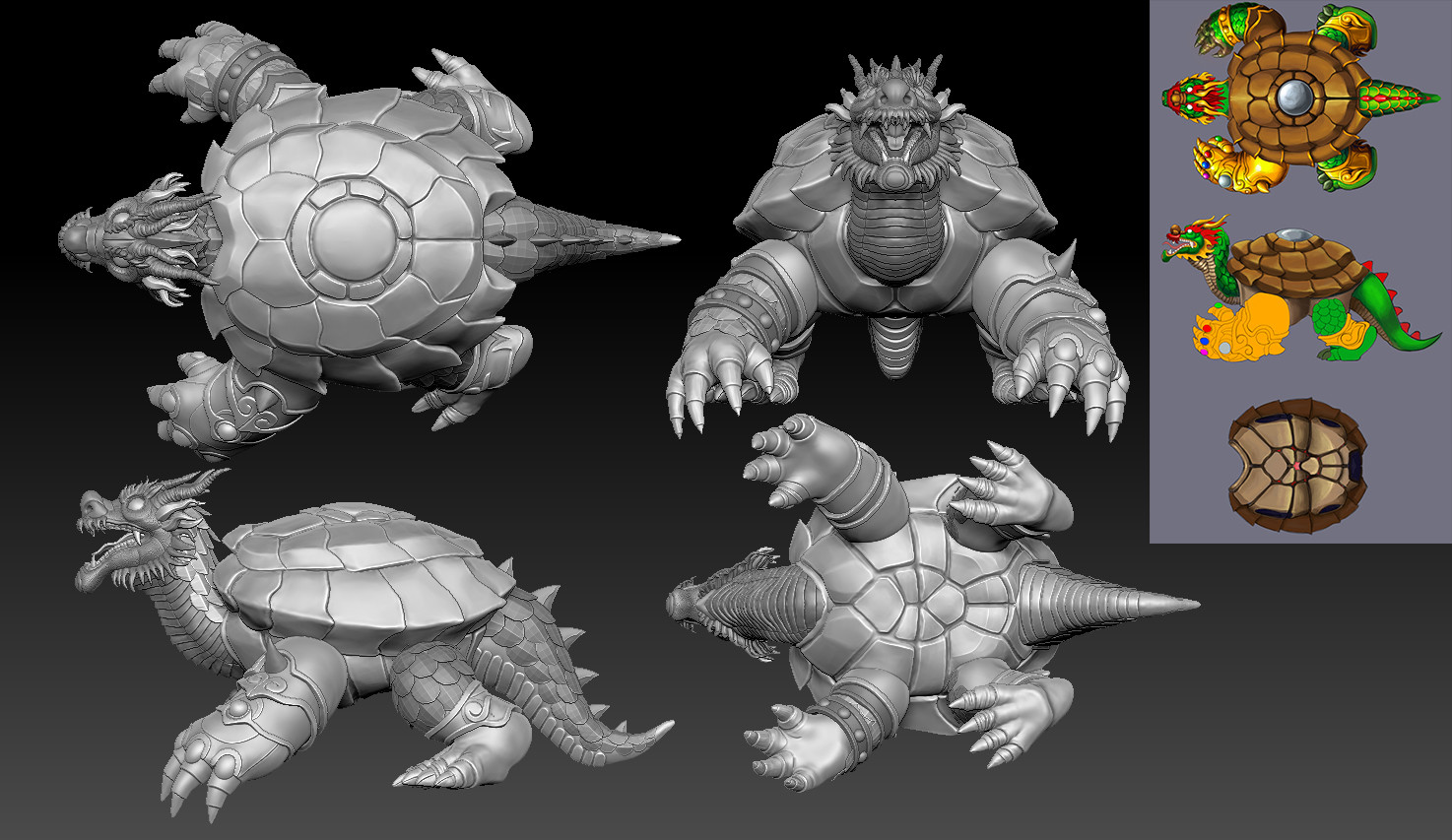 turtle designs dragons