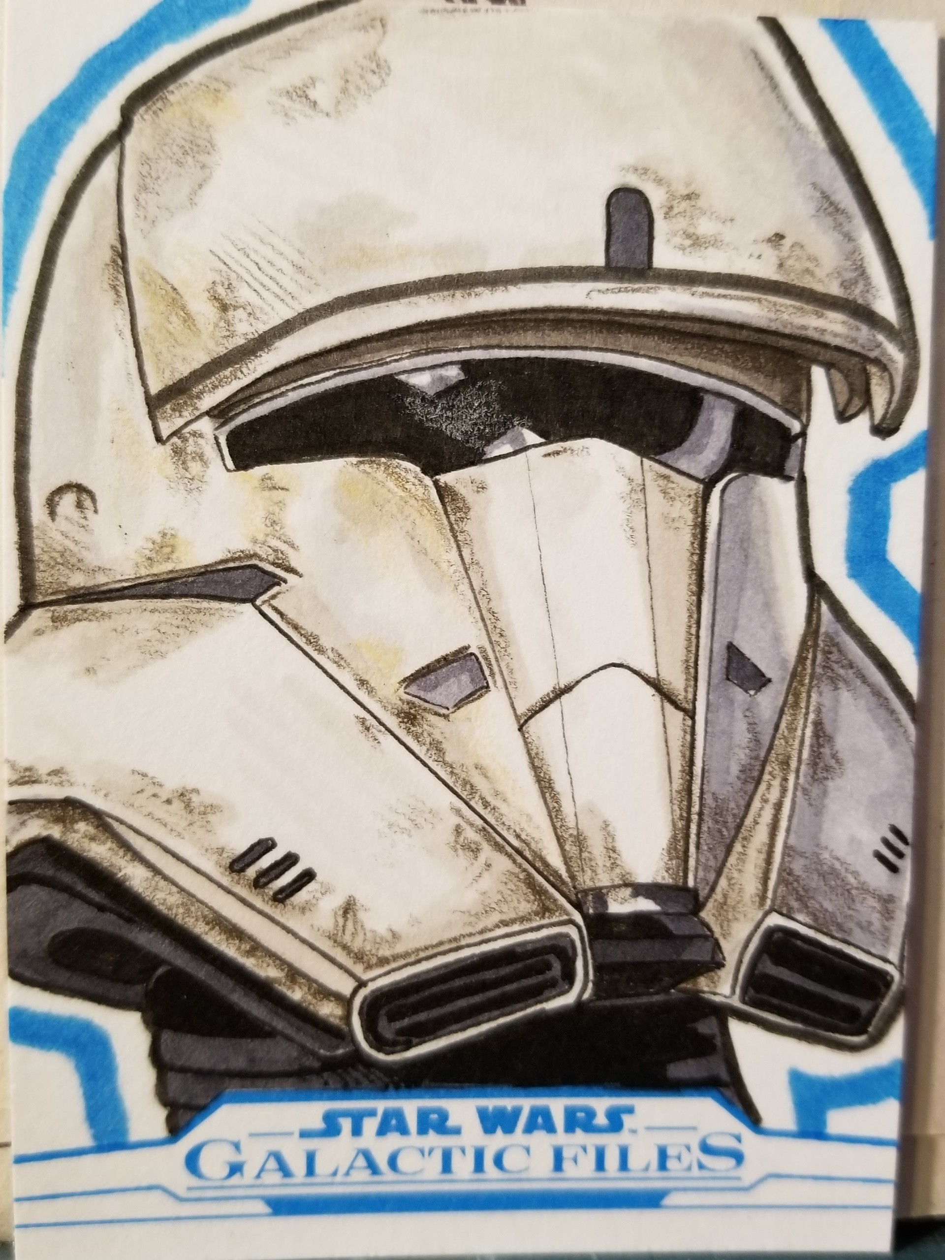 ArtStation - Topps Star Wars Galactic Files Tank Trooper Sketch Card
