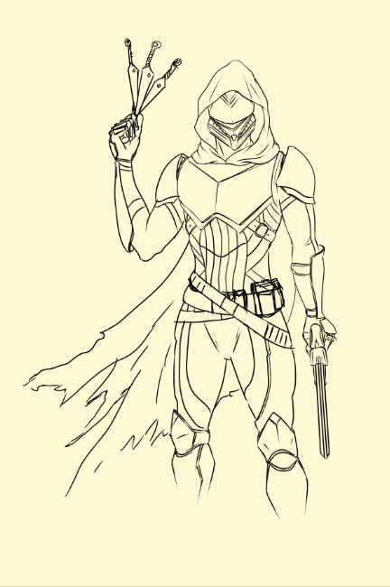 destiny characters hunter coloring pages