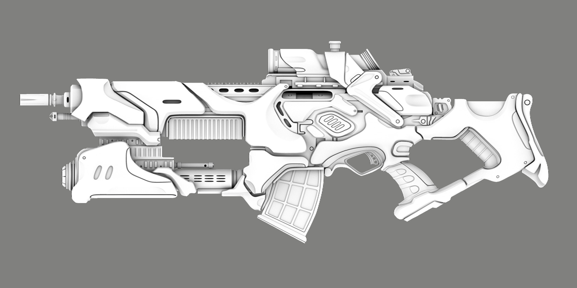 ArtStation - gaming Prop Gun