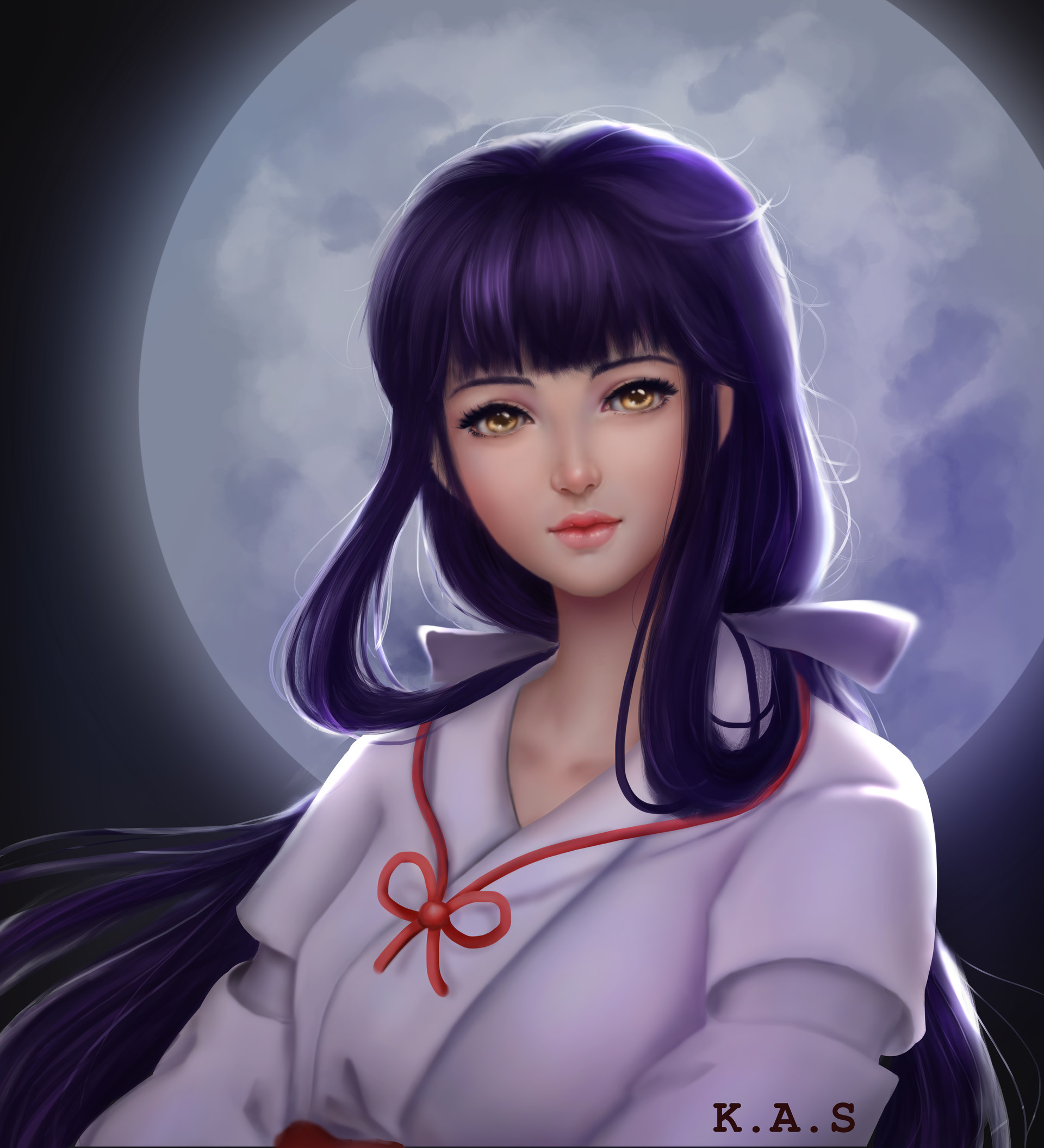 ArtStation - KAS - Kikyou Semi-real Portrait (FanArt 2018)