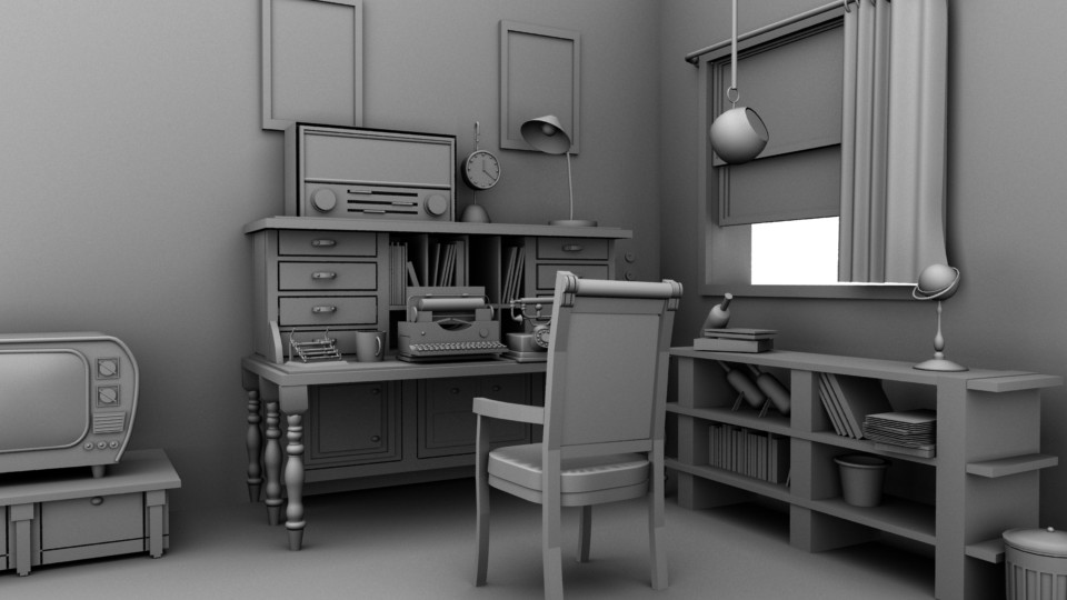 ArtStation - 3d study room