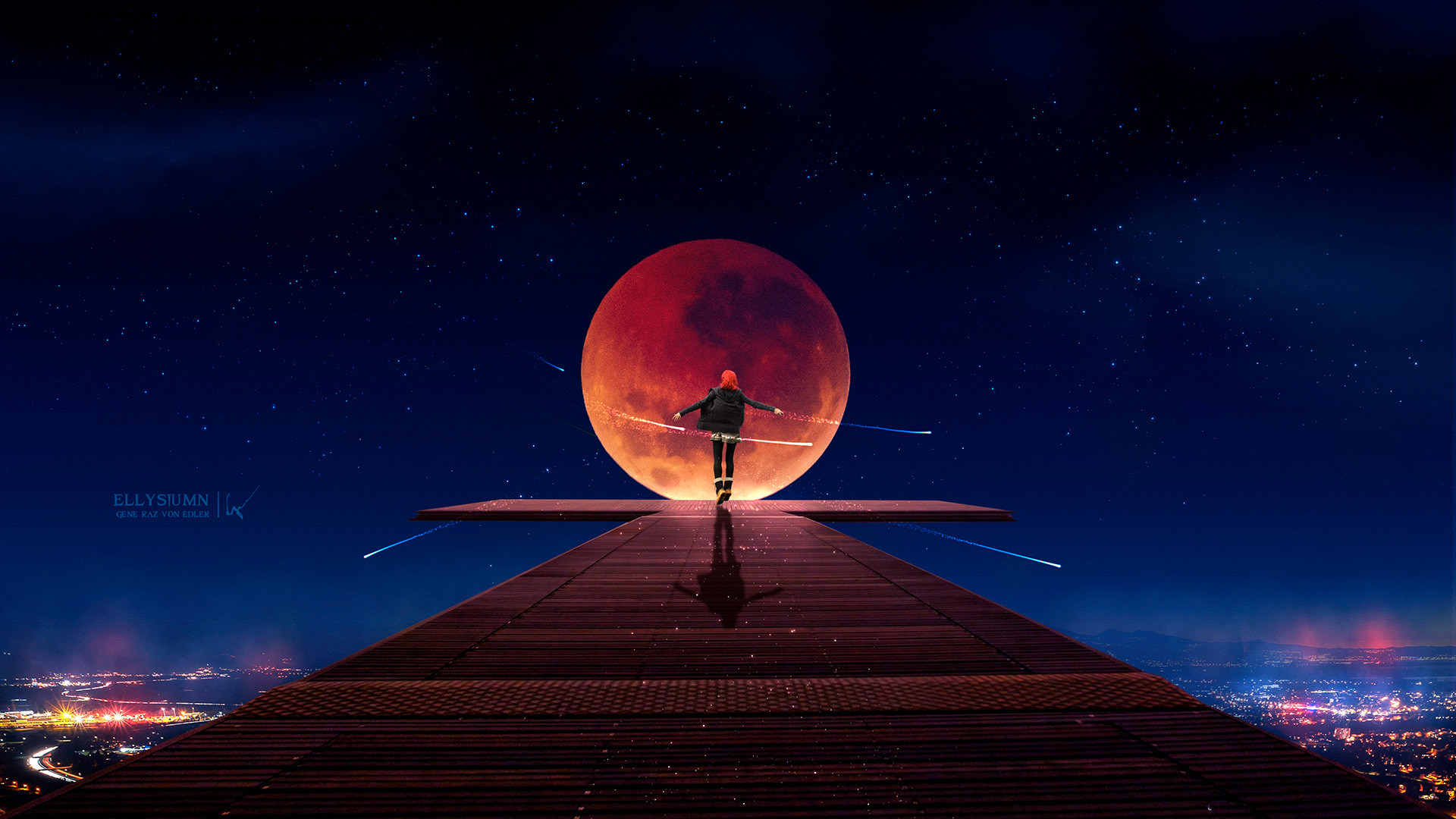 Magical Red Moon by Gene Raz von Edler : r/ImaginaryPathways